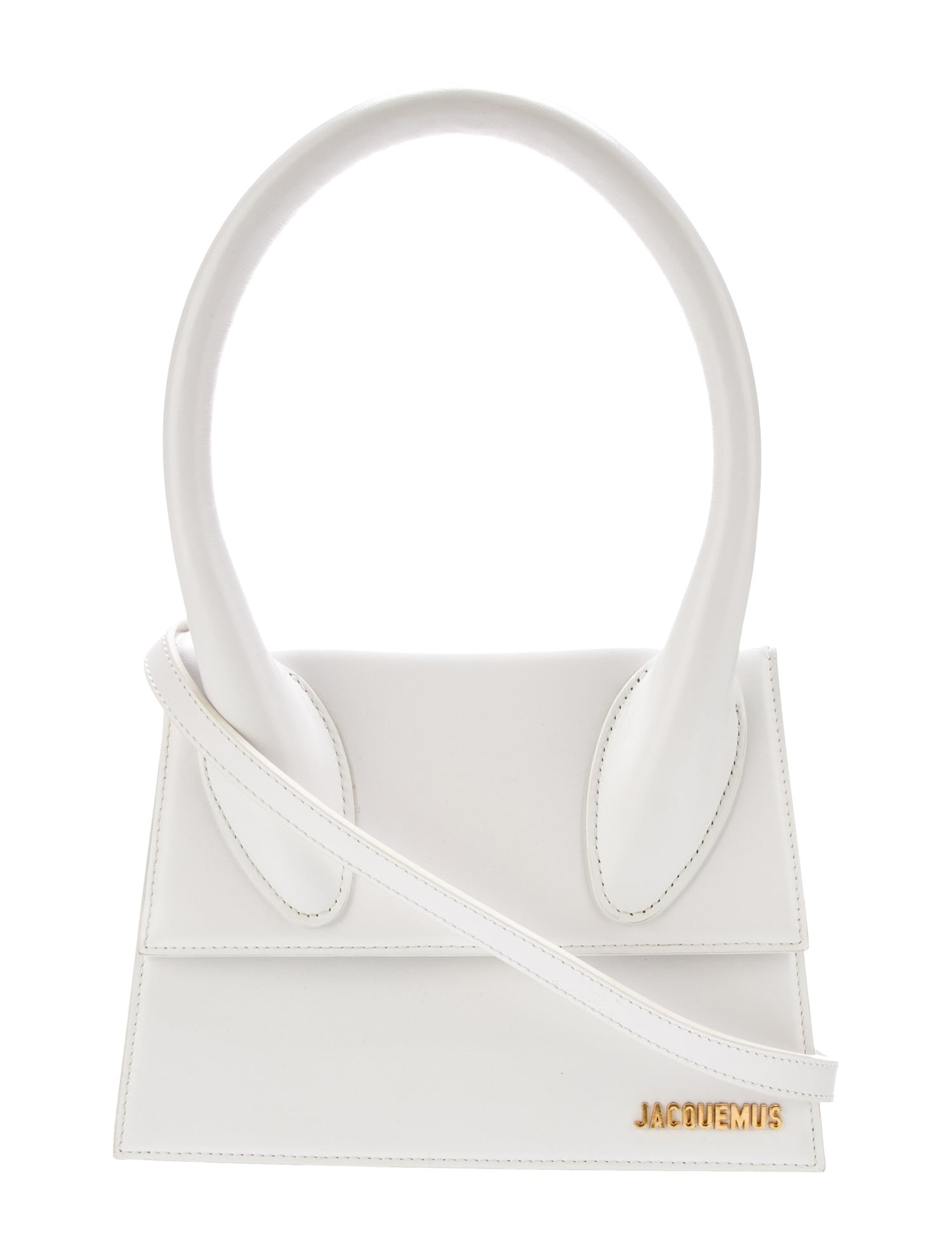 Jacquemus Leather Top Handle Bag - White Handle Bags, Handbags ...