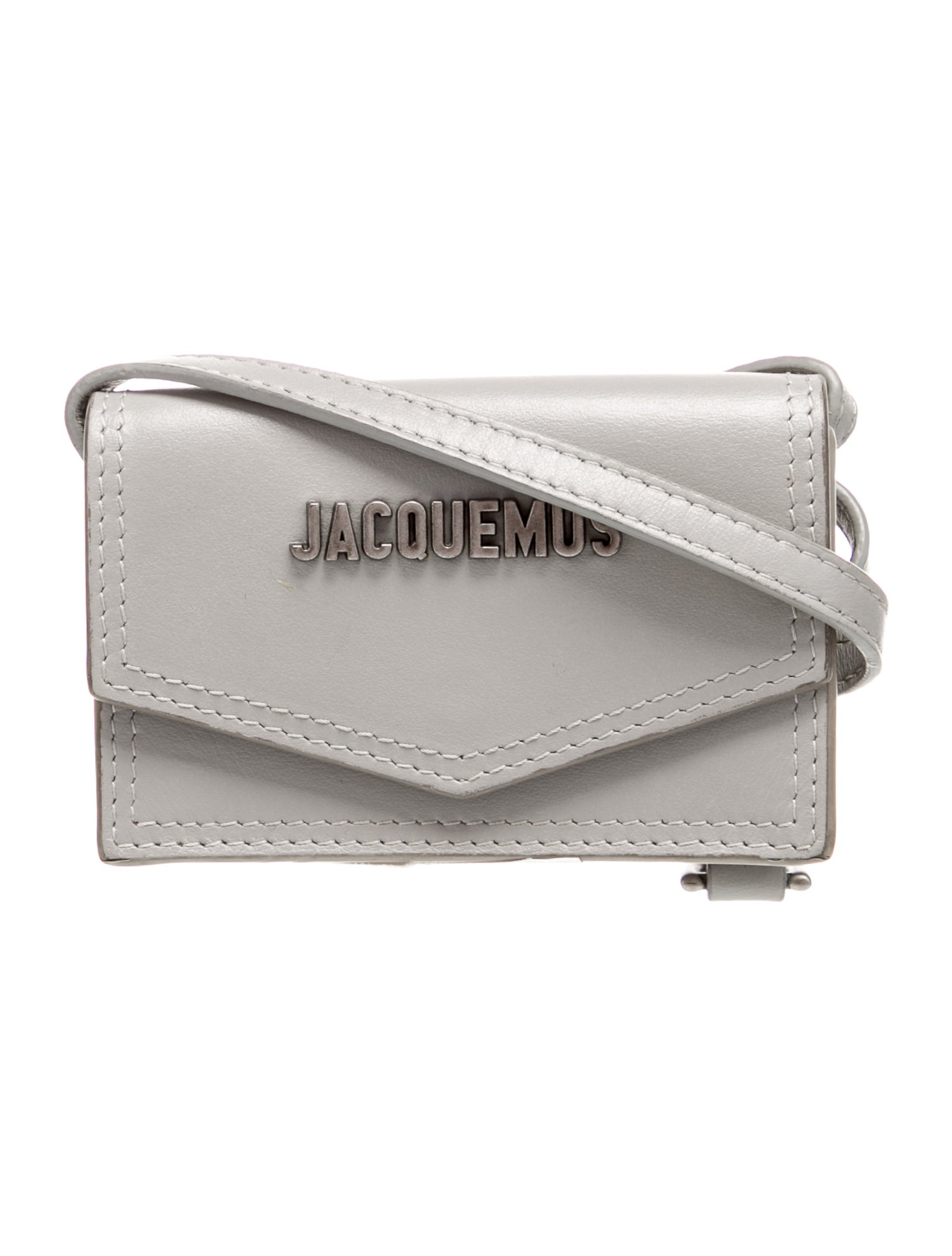 Jacquemus Leather Crossbody Bag - Grey Mini Bags, Handbags - WJQ52947 ...