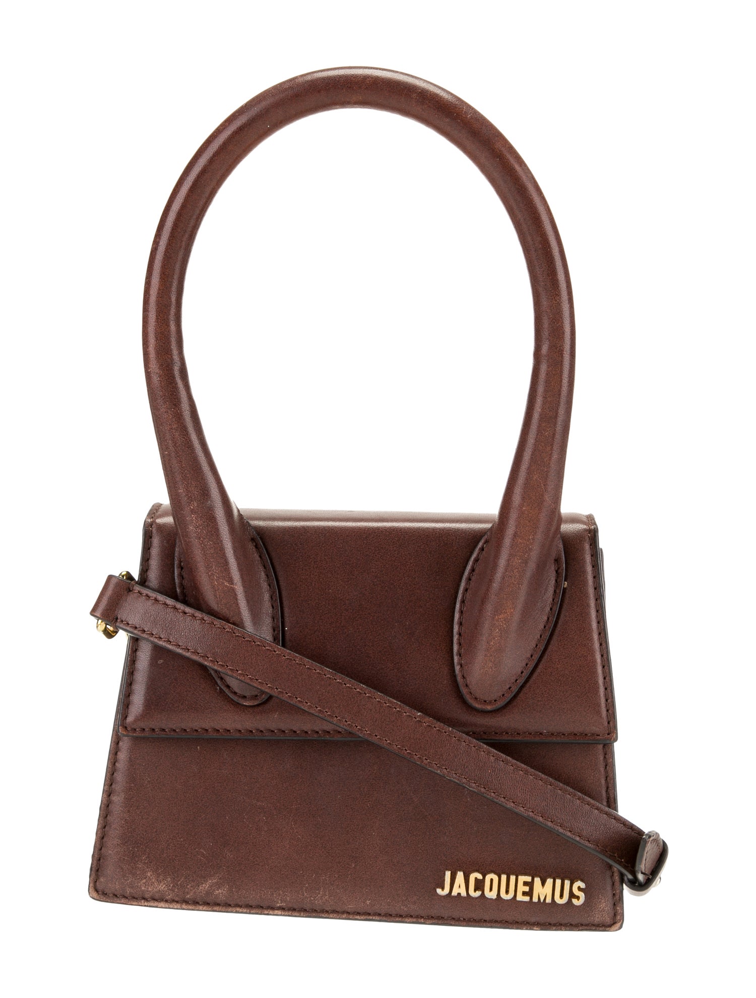 Jacquemus Leather Top Handle Bag - Brown Handle Bags, Handbags ...
