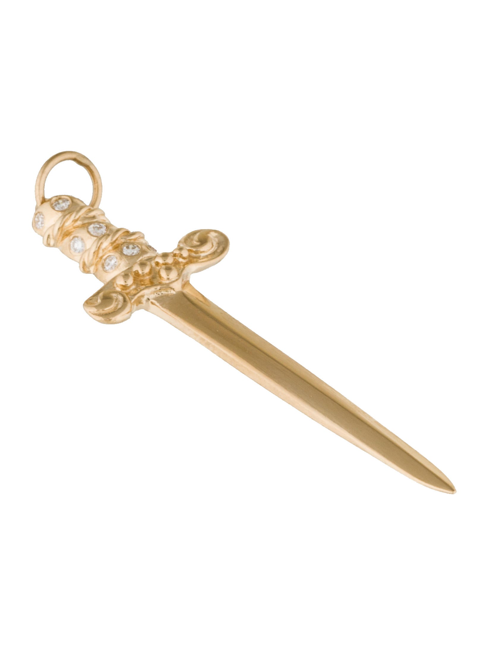 Jennifer Fisher 14K Diamond Sword Pendant - Pendant Necklace, Necklaces ...