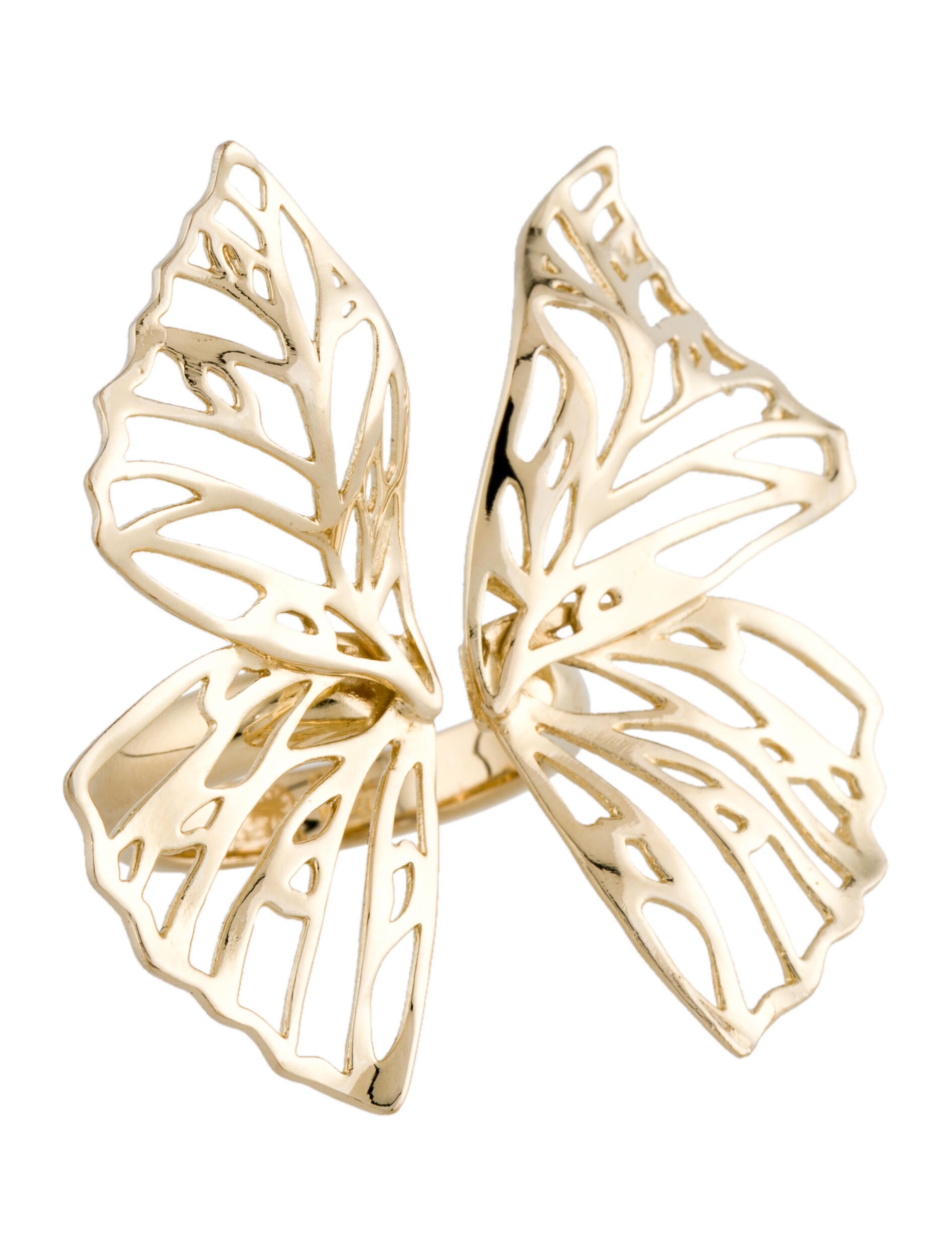Jennifer Fisher Butterfly Ring - 10K Gold-Plated Cocktail Ring, Rings ...