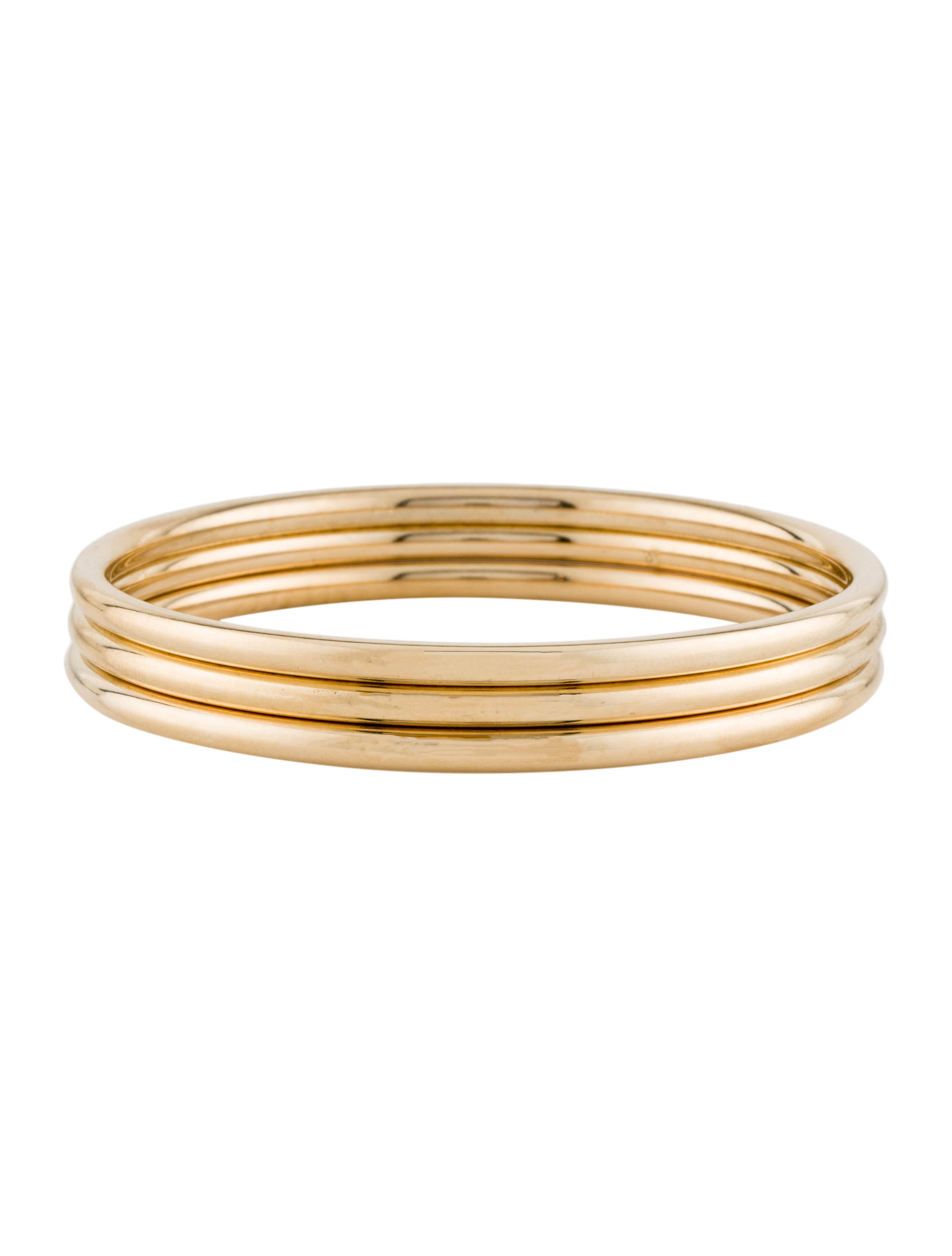 Jennifer Fisher Classic Cylinder Bangle Set - Brass Bangle, Bracelets ...