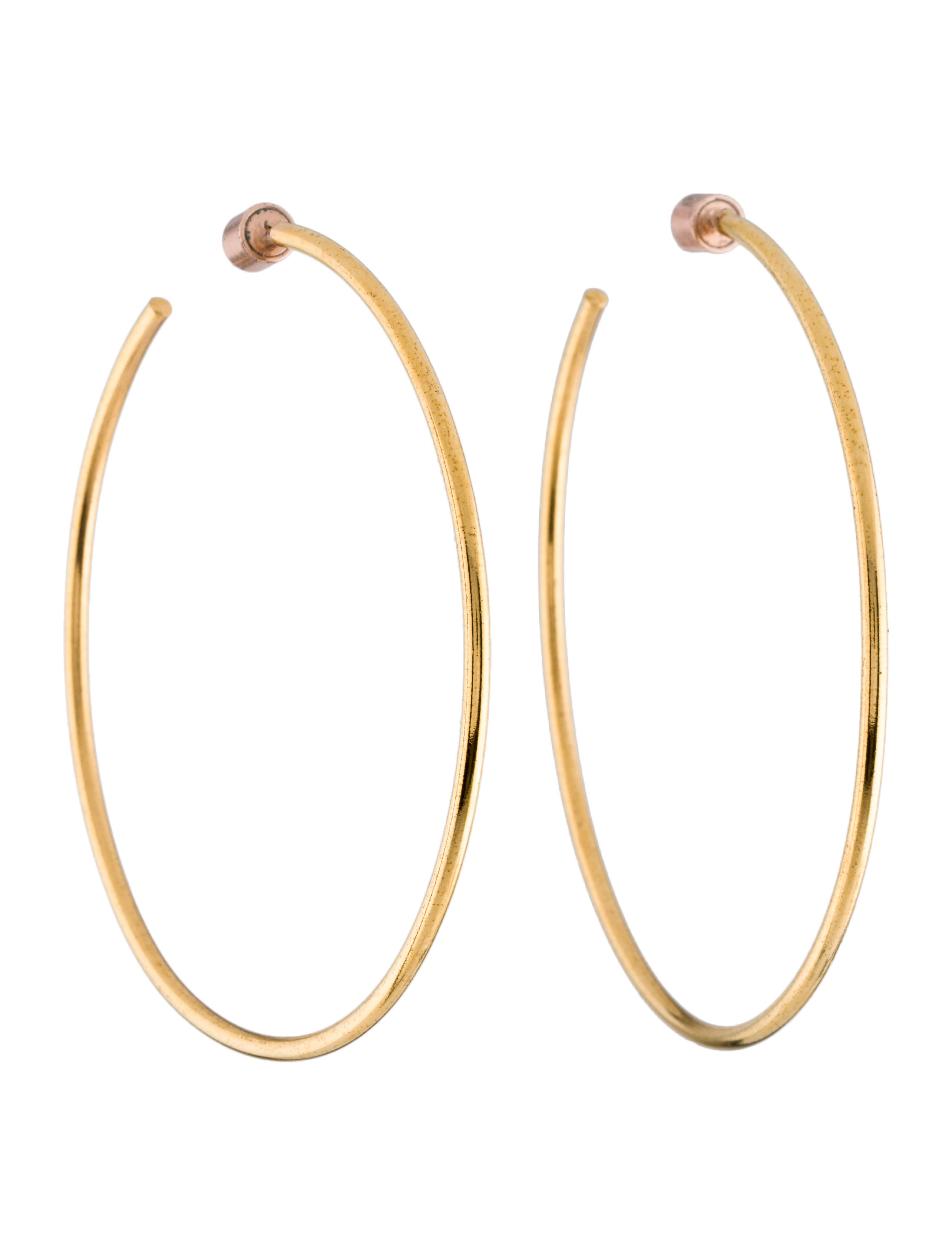 Chrome Hearts Maltese Cross Single Hoop Earring - Sterling Silver Hoop ...