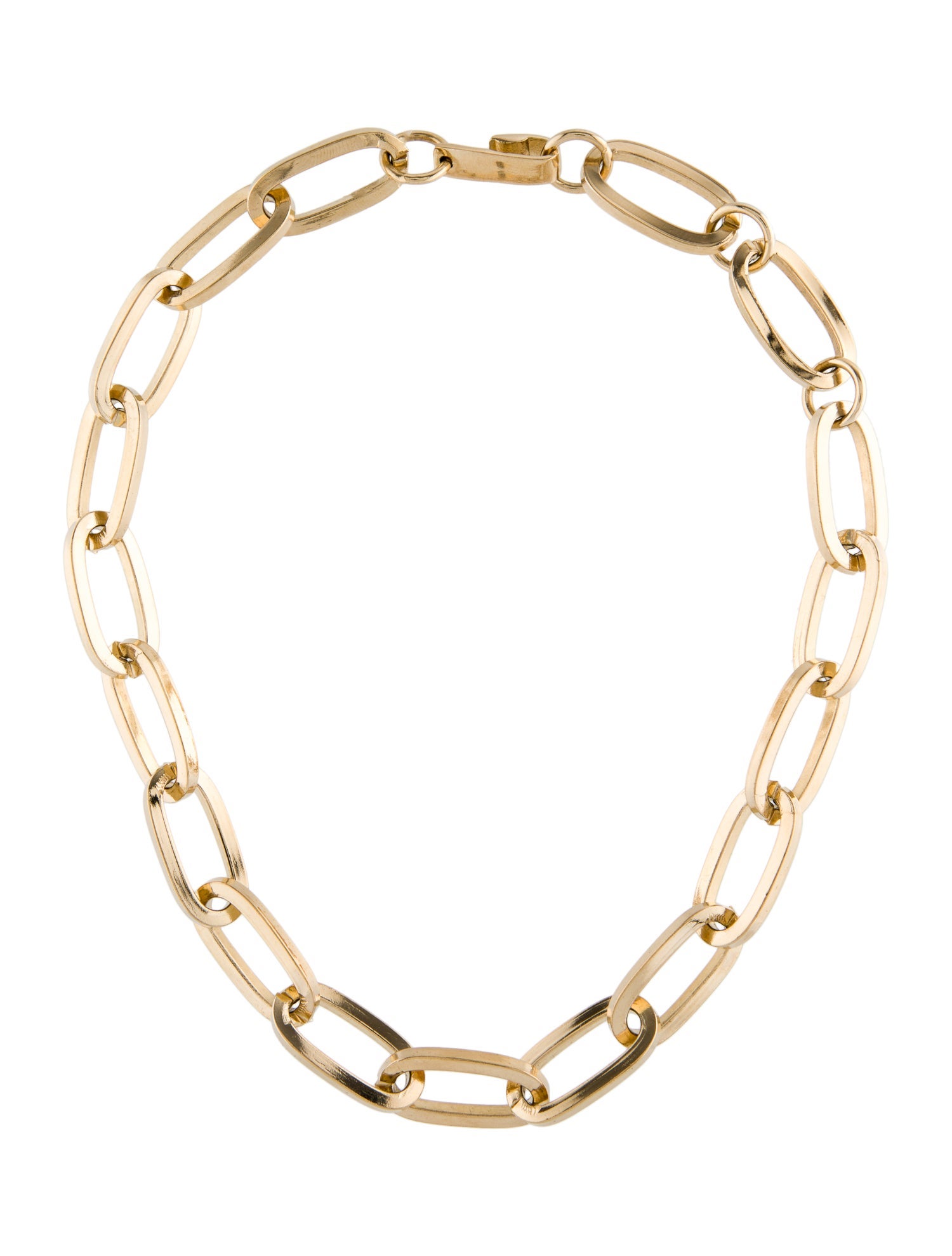 Jennifer Fisher Large Essential Chain Link Choker - Brass Chain, Necklaces - WJR25154 | The RealReal