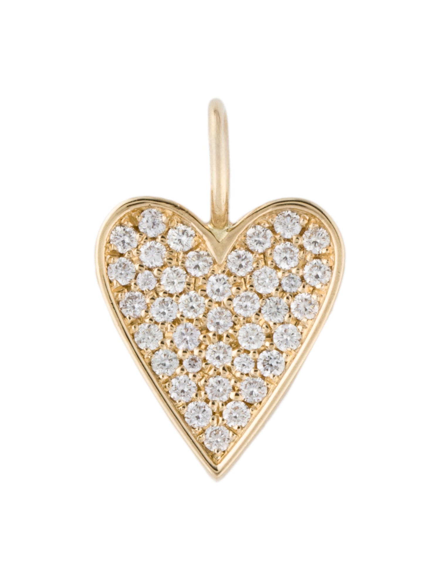 Jennifer Fisher 14K Diamond Medium Heart Pendant - 14K Yellow Gold ...