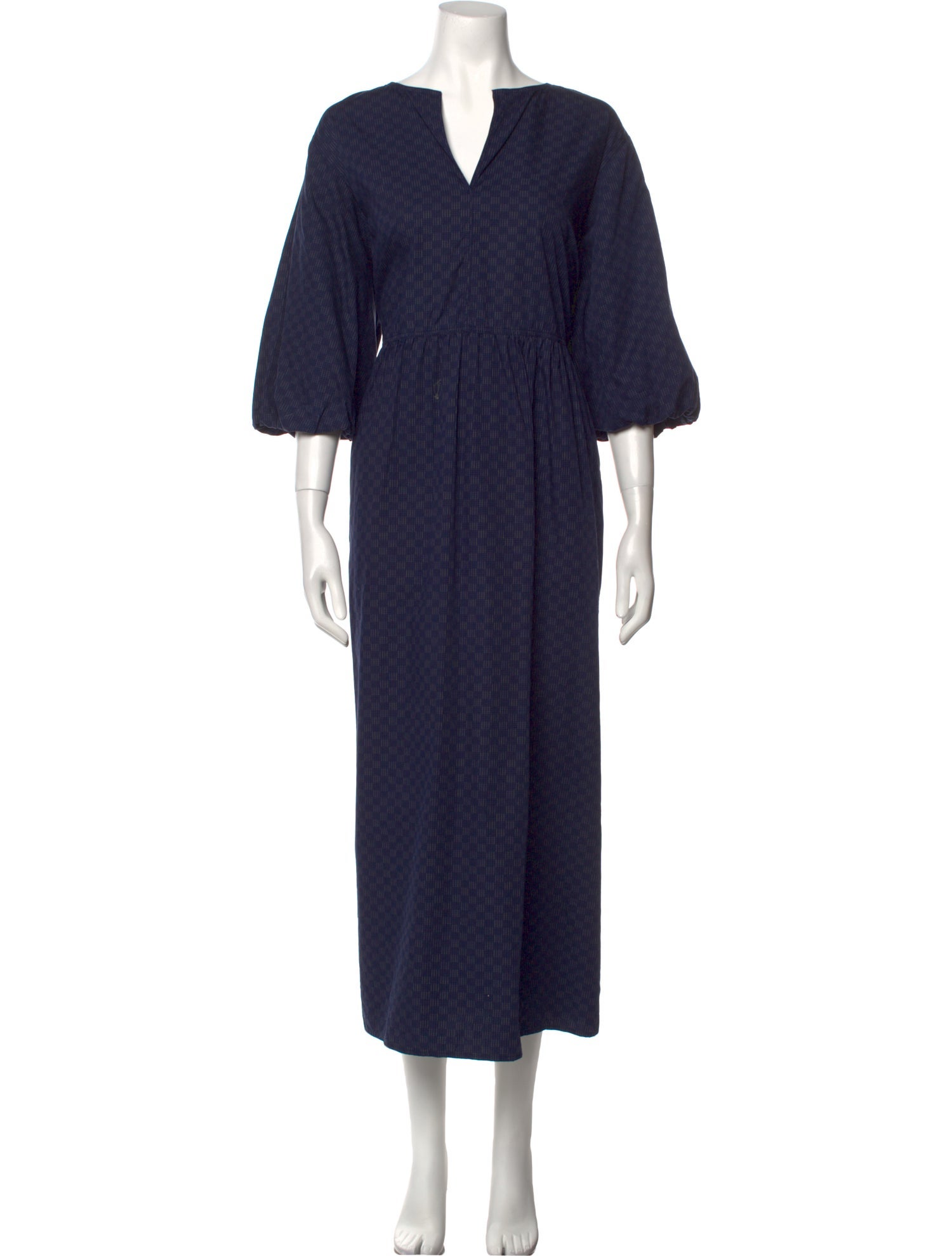 Jarbo Plaid Print Long Dress - Blue Dresses, Clothing - WJRBO21602 ...