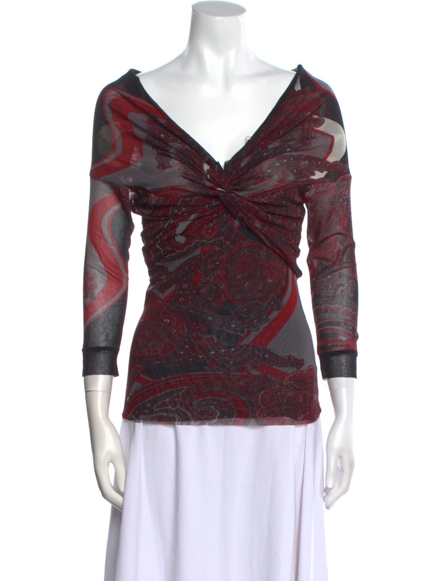 Jean Paul Gaultier Soleil Vintage Printed Top - Red Tops, Clothing ...