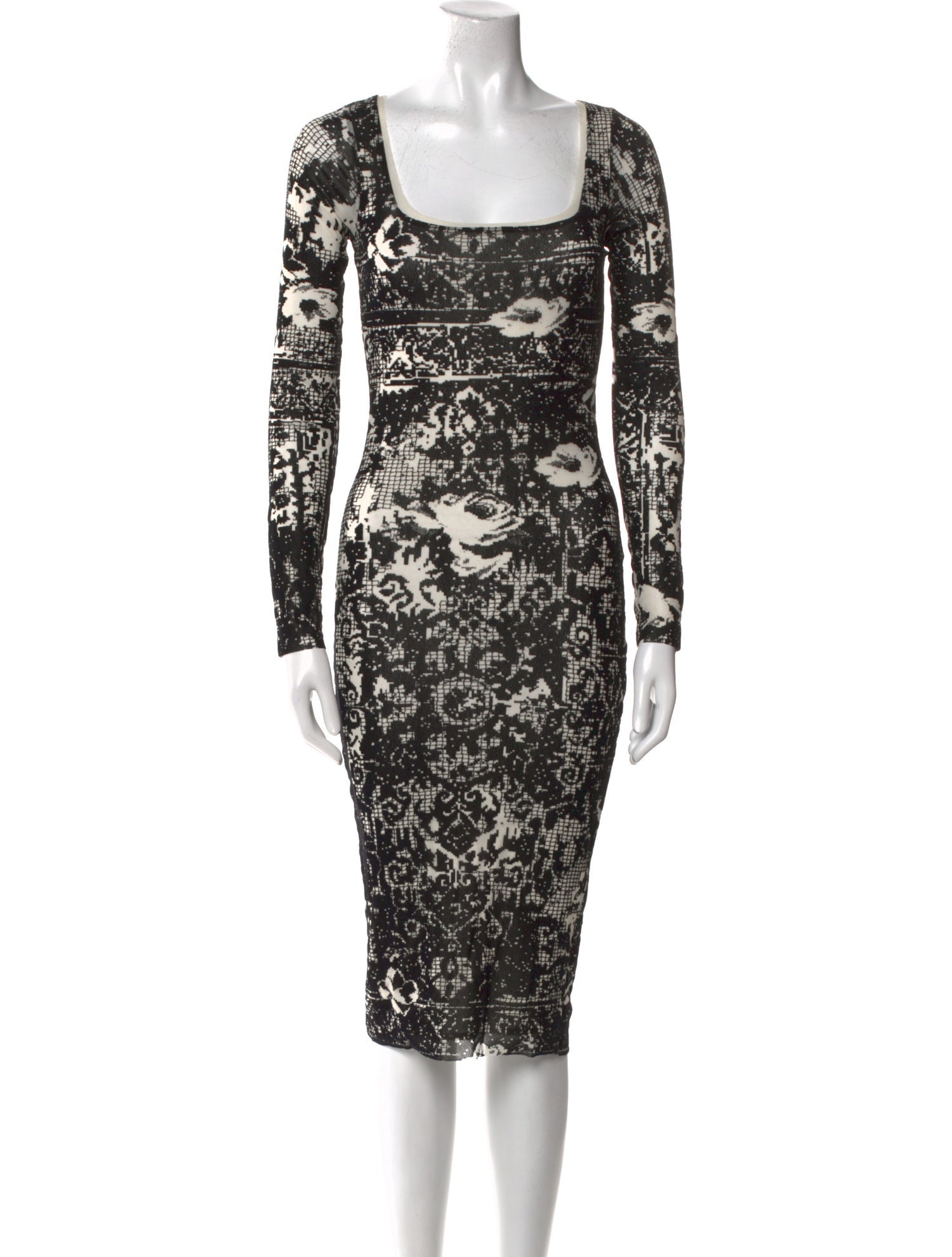 Jean Paul Gaultier Soleil Vintage Midi Length Dress - Black Dresses ...