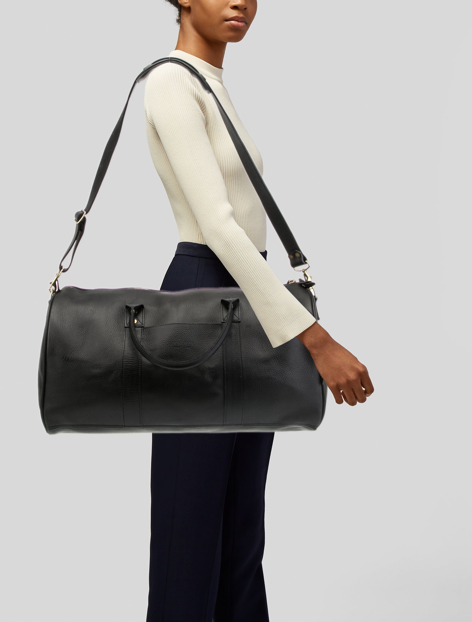 J.W. Hulme Leather Duffle Weekender - Black Weekenders, Bags ...