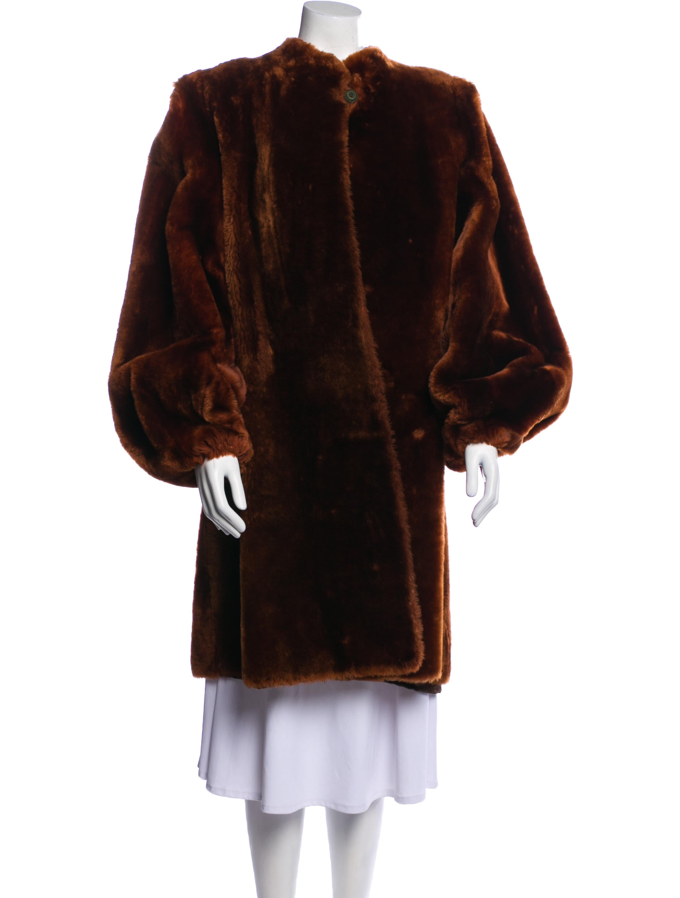 Jerome Wolk Jr. Furs Faux Fur Coat - Brown Coats, Clothing - WJWJF20003 ...
