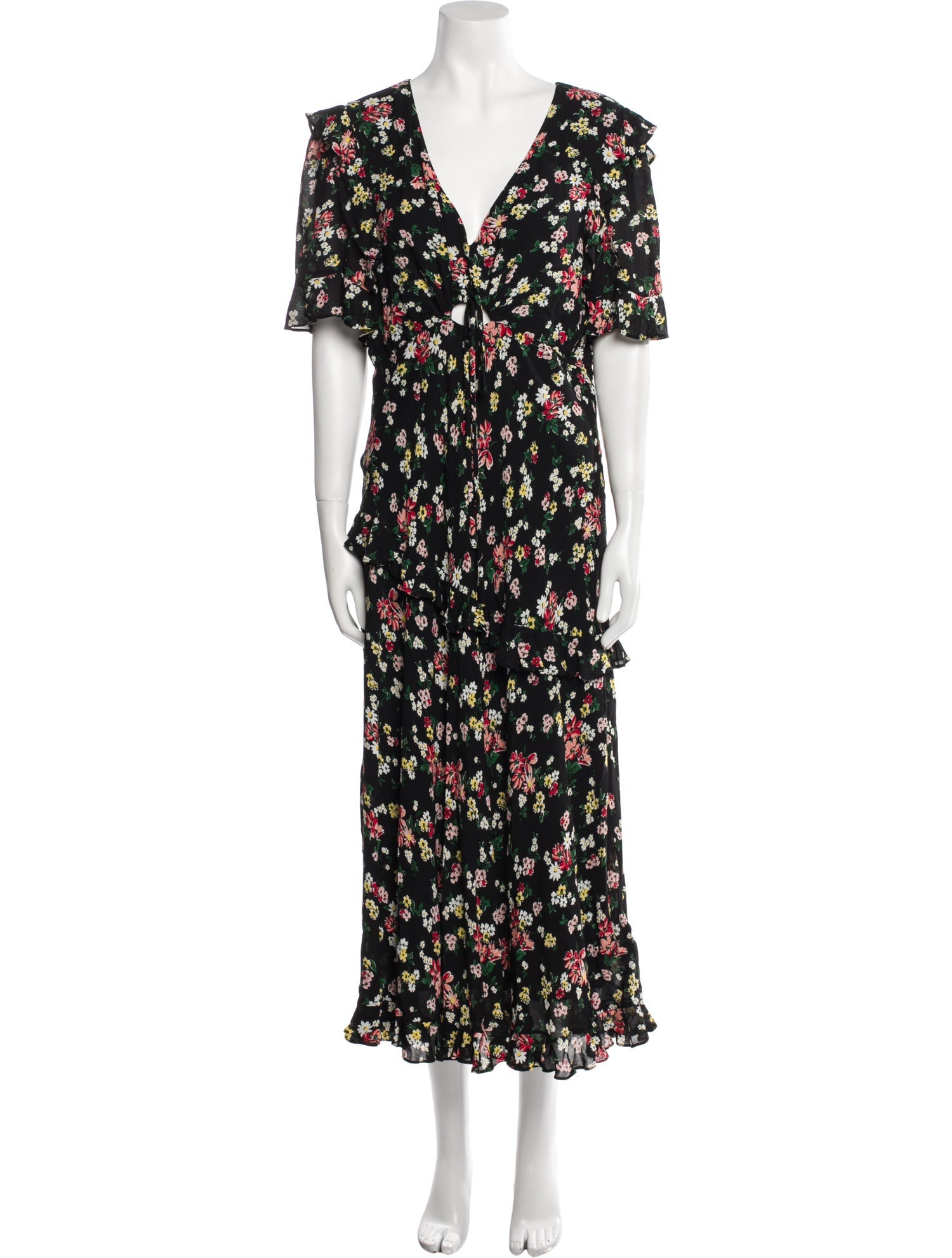 Jill Jill Stuart Floral Print Long Dress - Black Dresses, Clothing ...