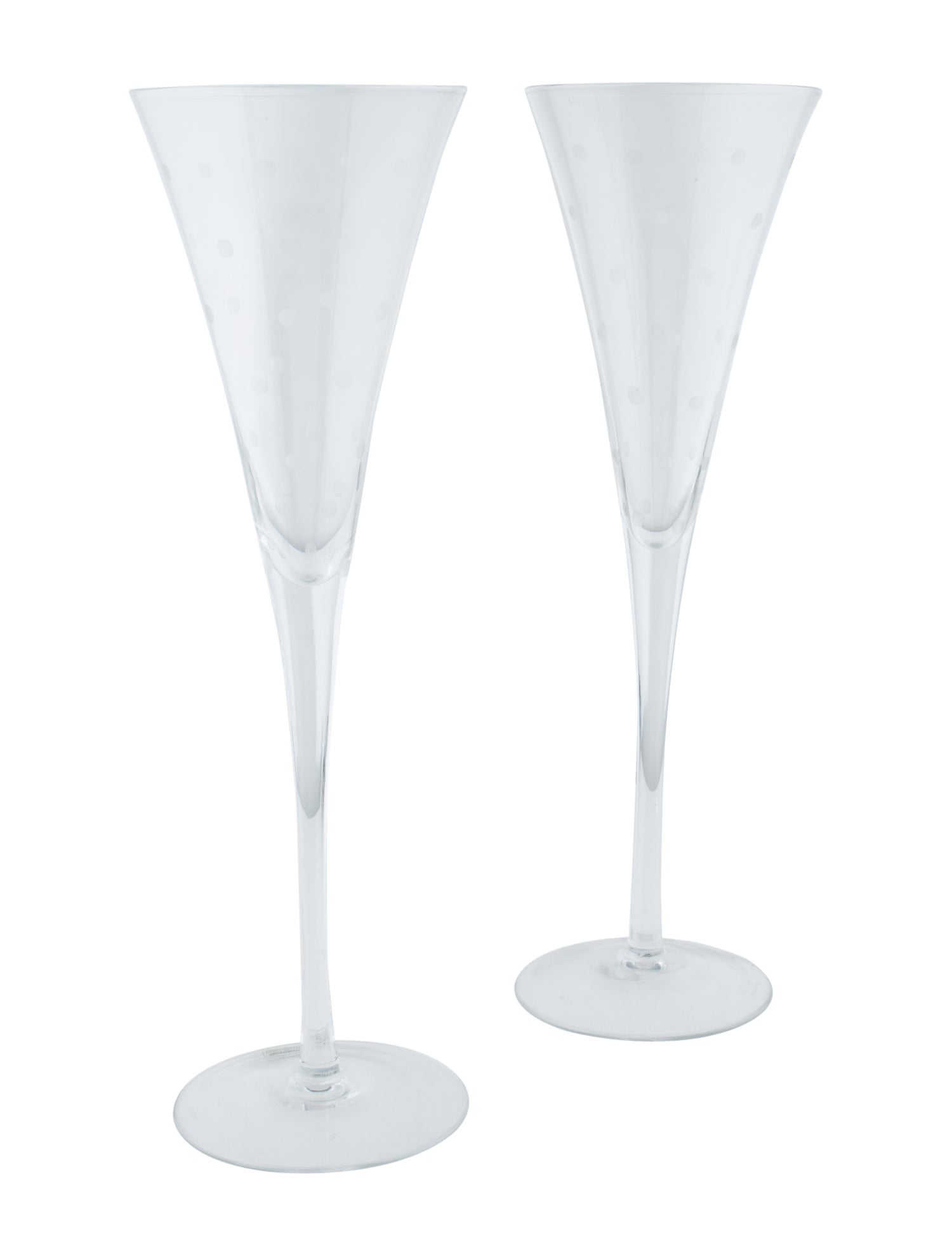 Kate Spade New York Pair Of Larabee Dot Champagne Flutes Tabletop