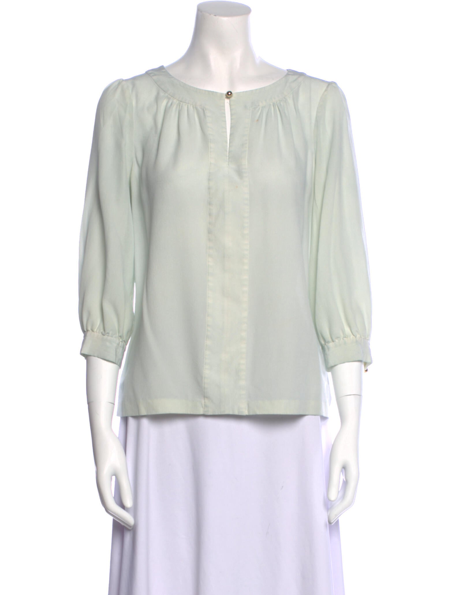 Kate Spade New York Short Sleeve Sash Tie Top - Blue Tops, Clothing ...