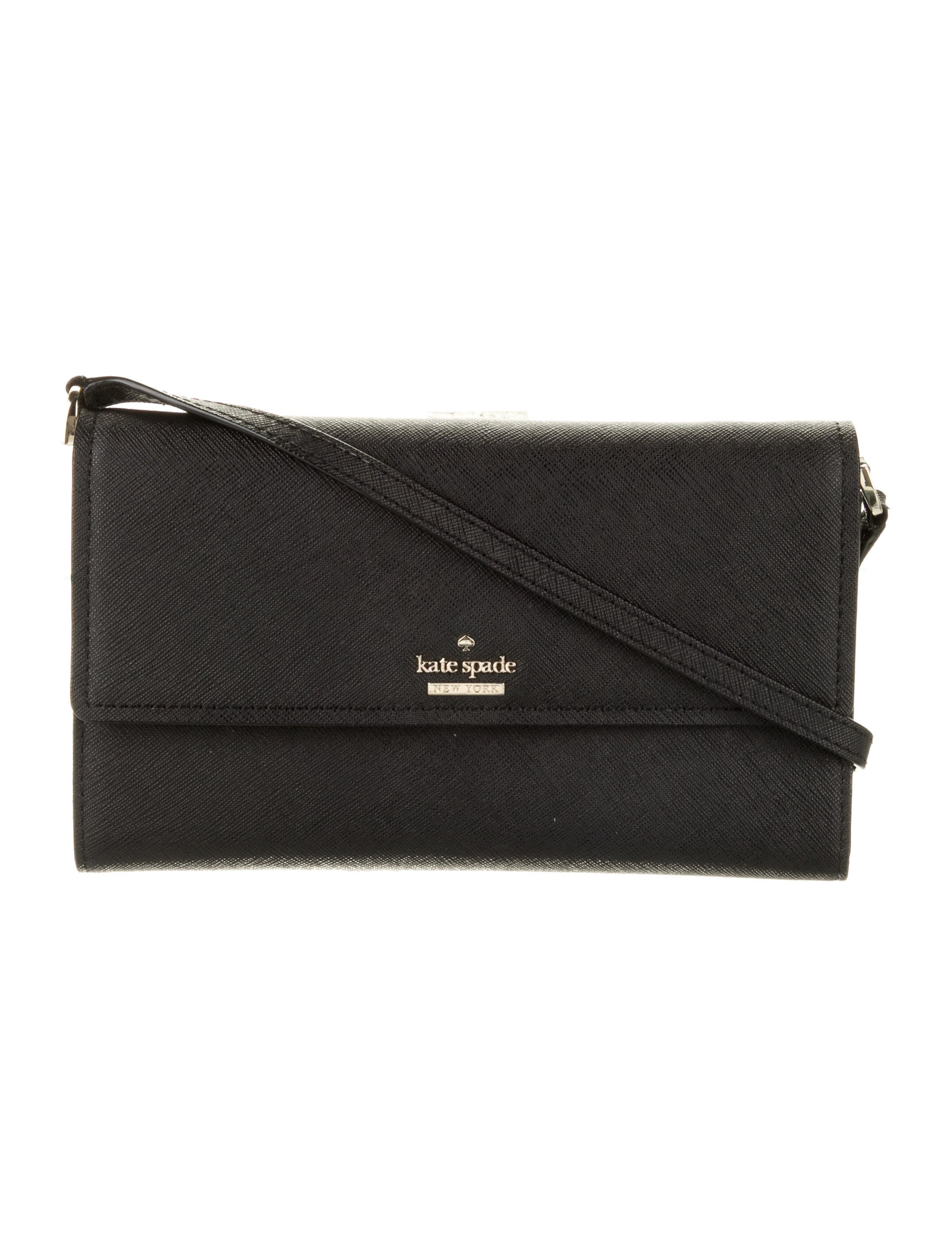 Kate Spade New York Saffiano Leather Chain-link Crossbody Bag - Black ...