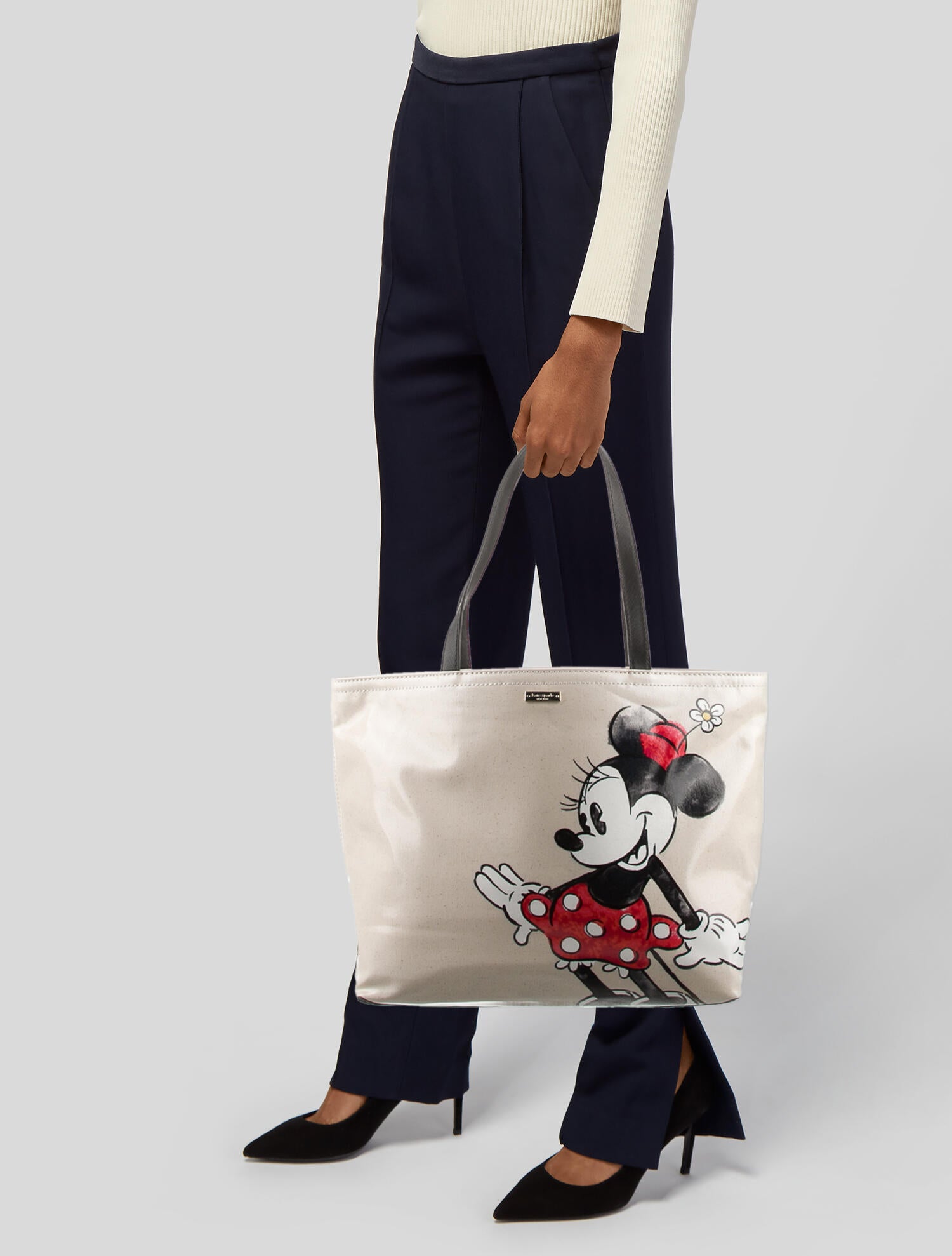 Kate Spade New York x Minnie Mouse Coated Canvas Tote Bag - Black Totes ...