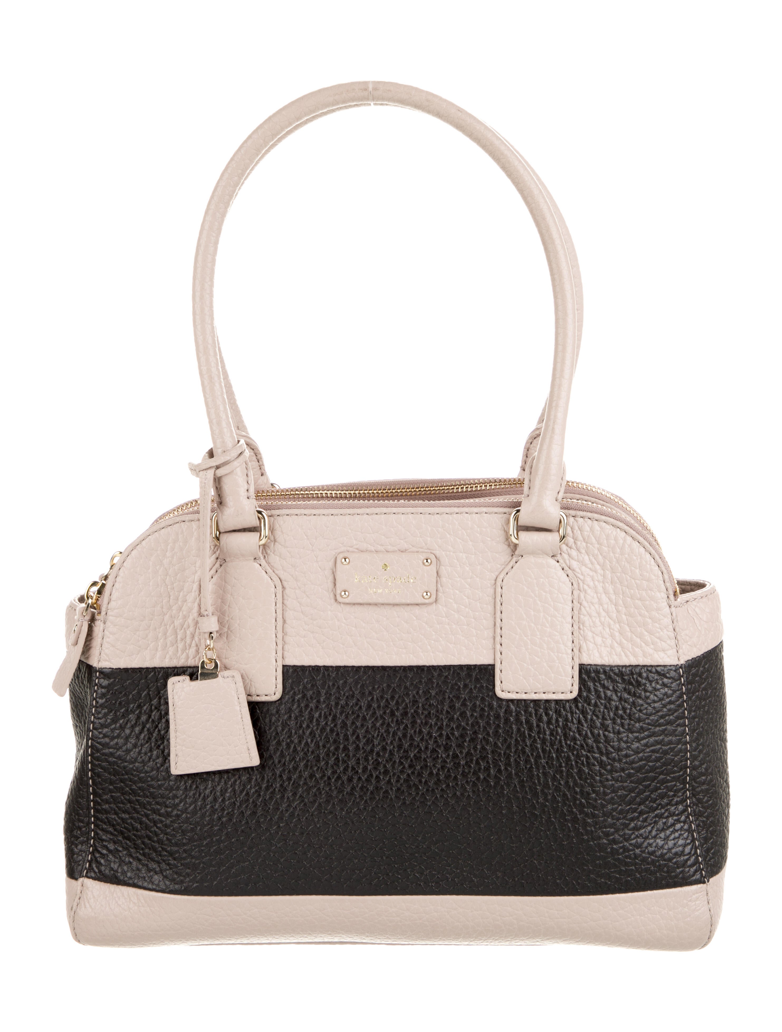 Kate Spade New York Leather Shoulder Bag - Grey Shoulder Bags, Handbags ...