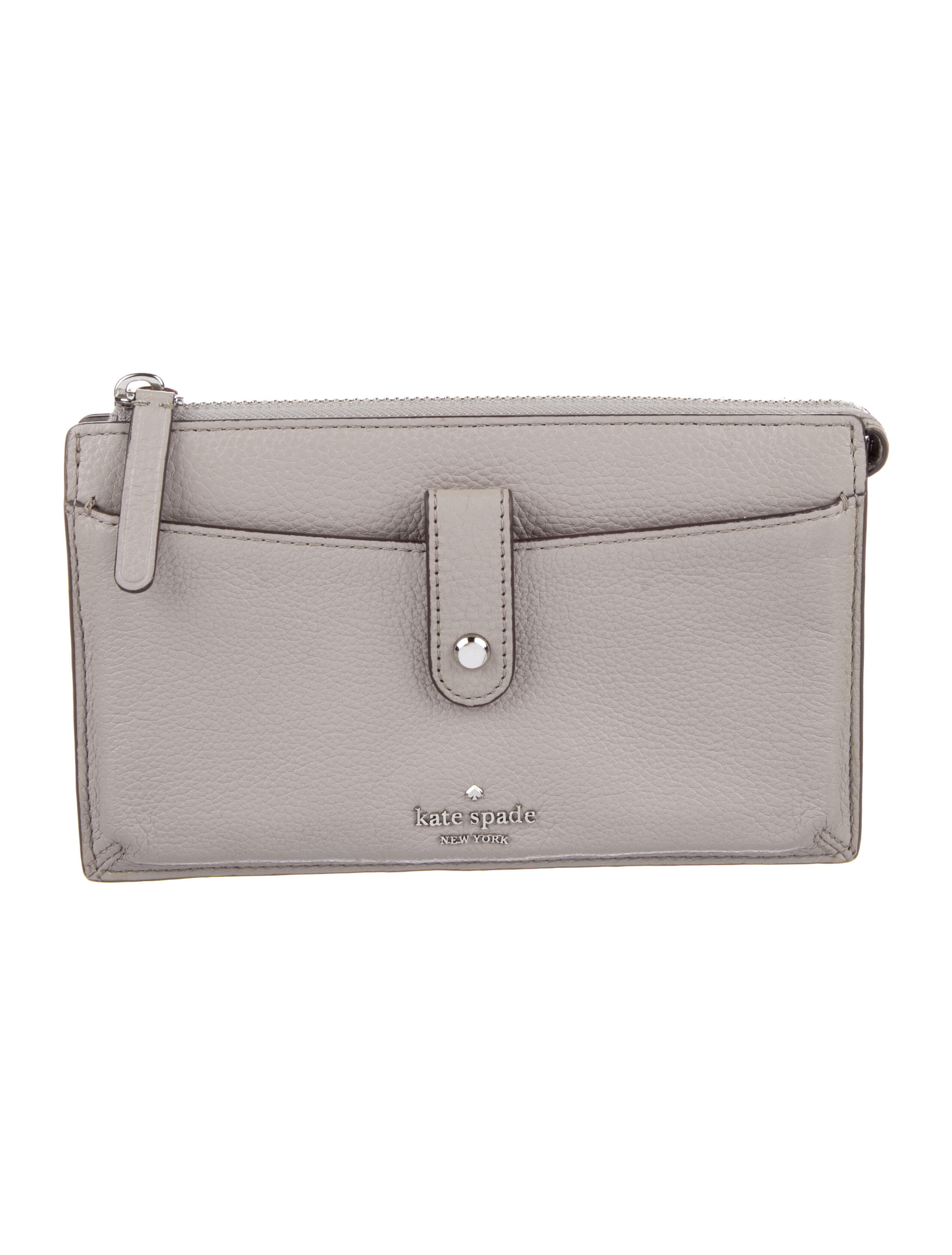 Kate Spade New York Leather Wallet - Grey Wallets, Accessories ...
