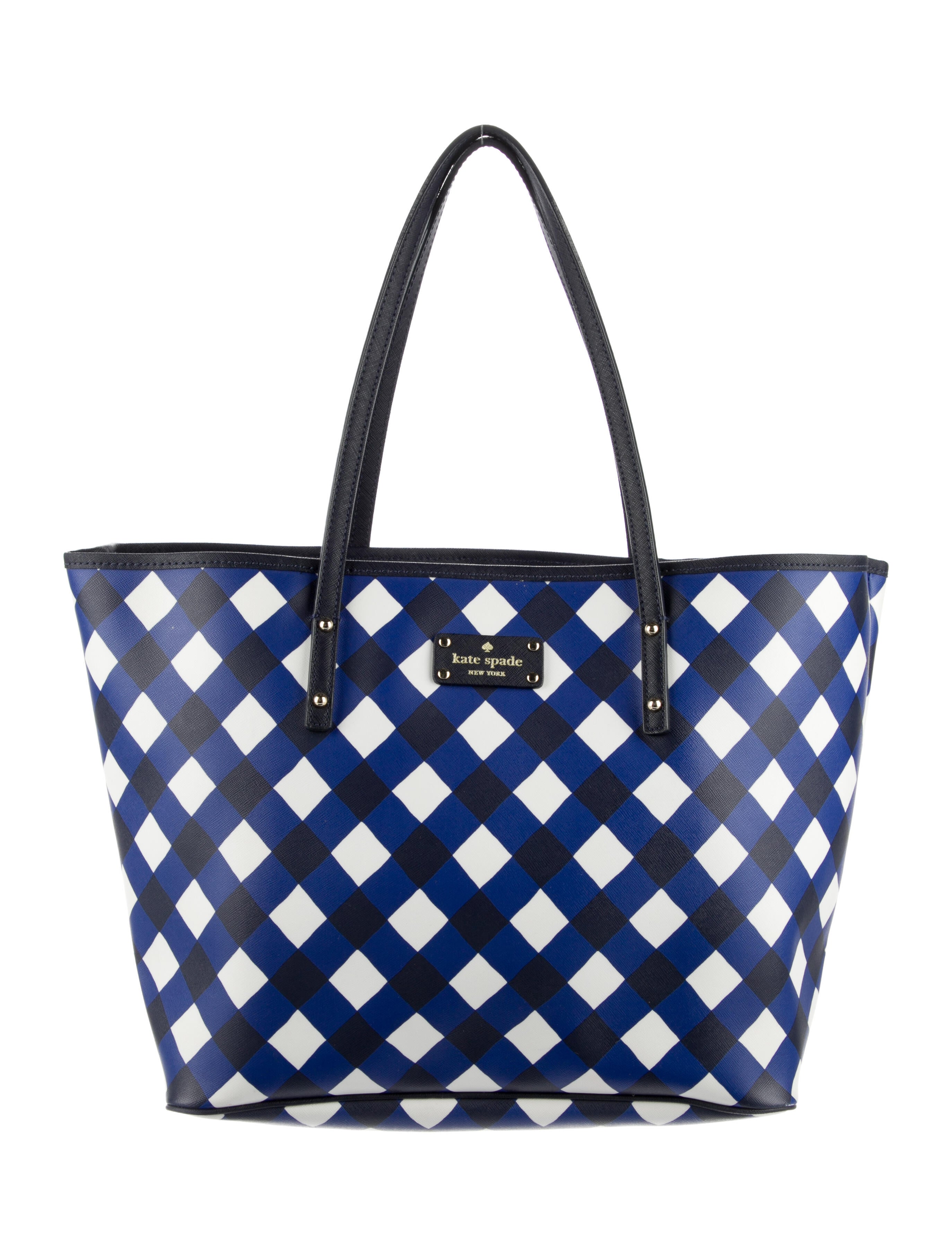 Kate Spade New York Pattern Leather Tote Bag - Blue Totes, Handbags ...