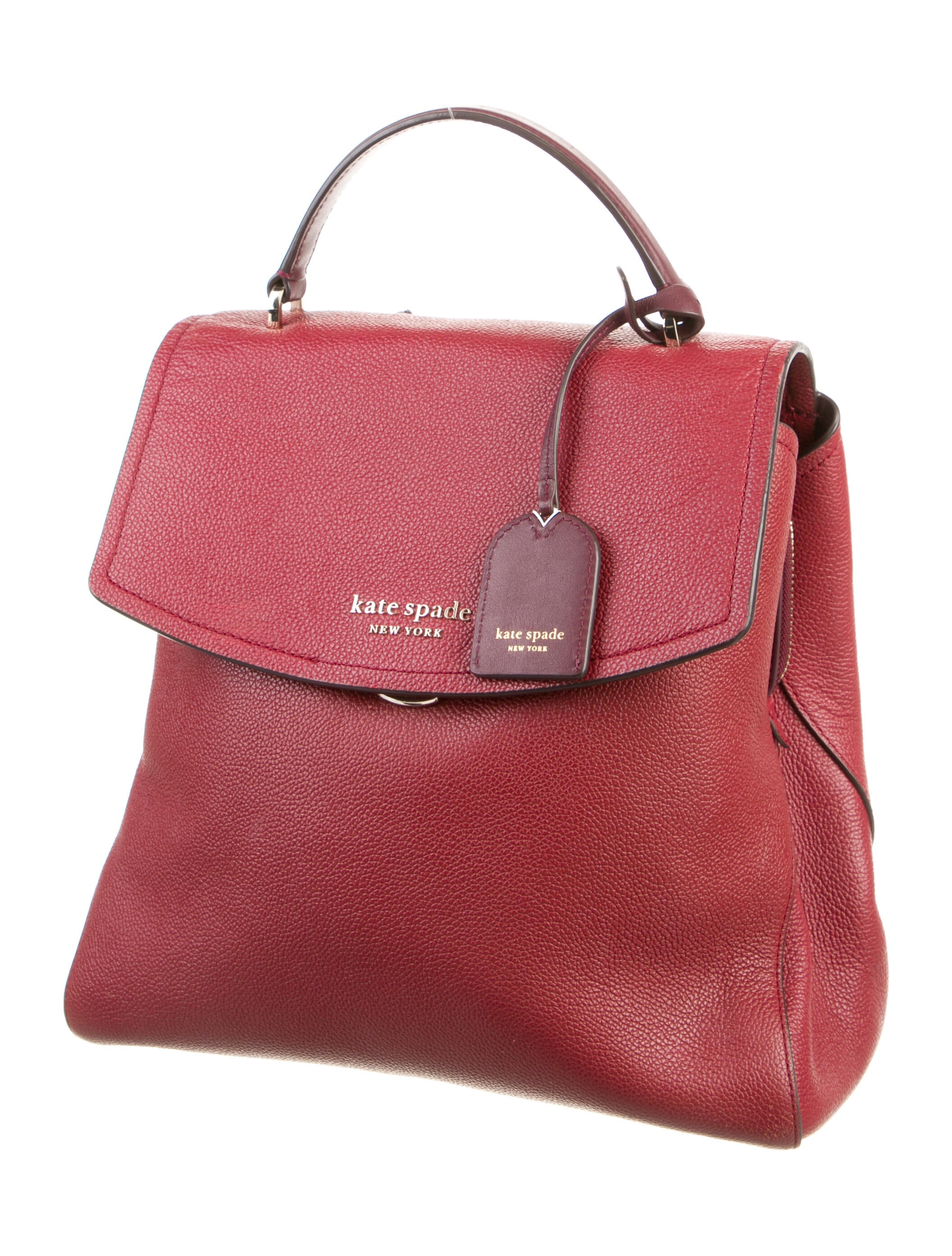 Kate Spade New York Leather Backpack - Red Backpacks, Handbags ...