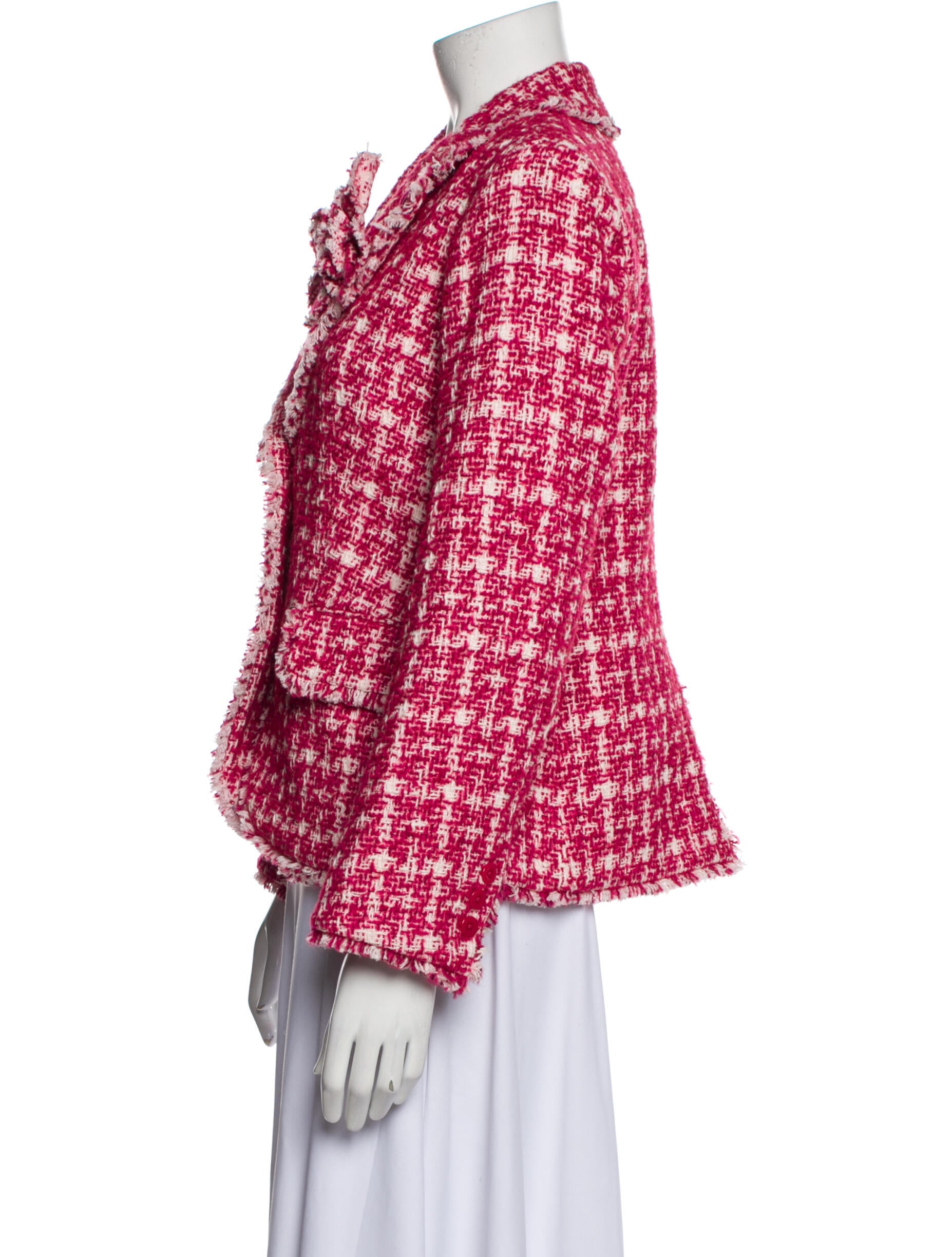 Kate Spade New York Tweed Pattern Blazer - Pink Jackets, Clothing ...