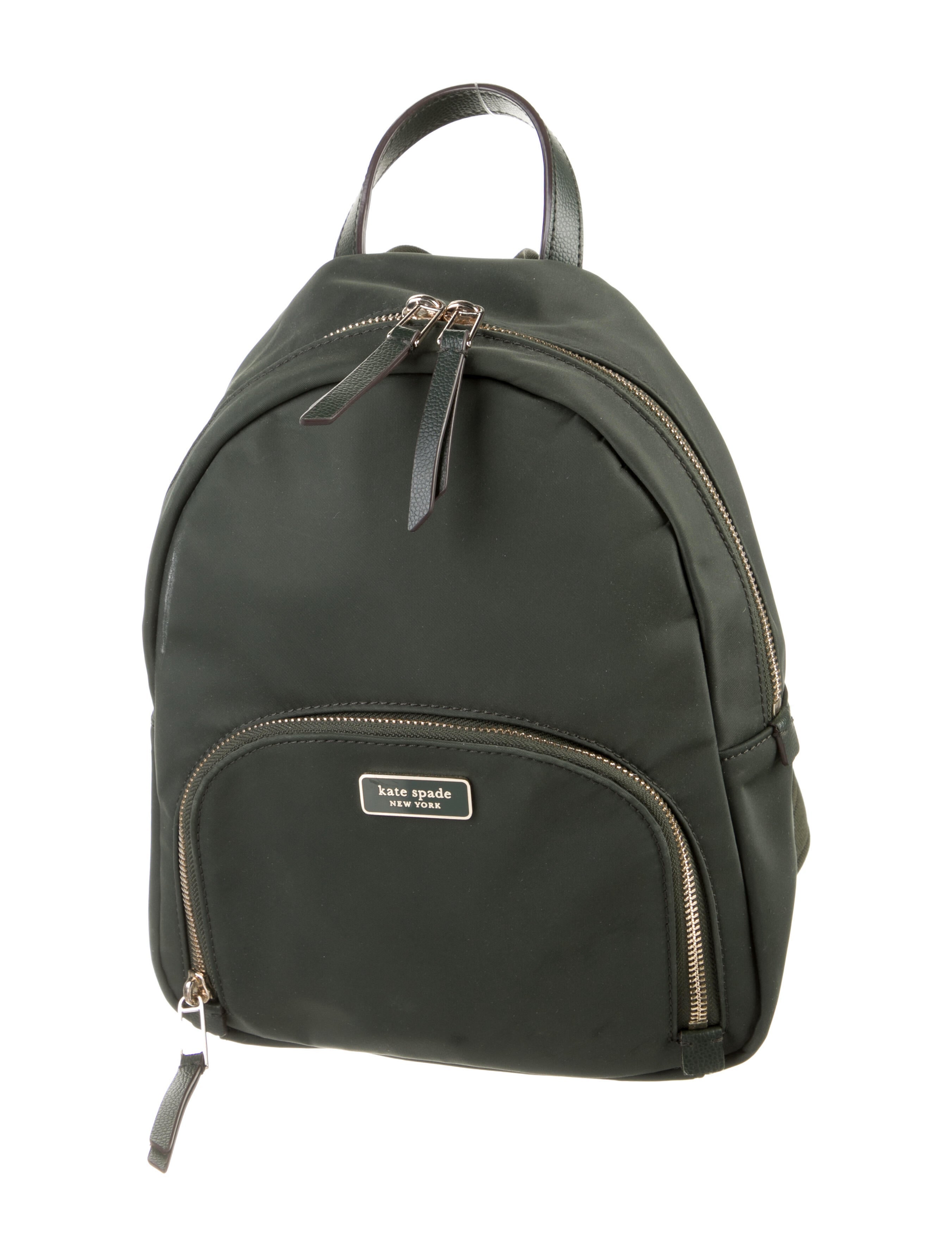 Kate Spade New York Leather Trimmed Backpack - Green Backpacks ...