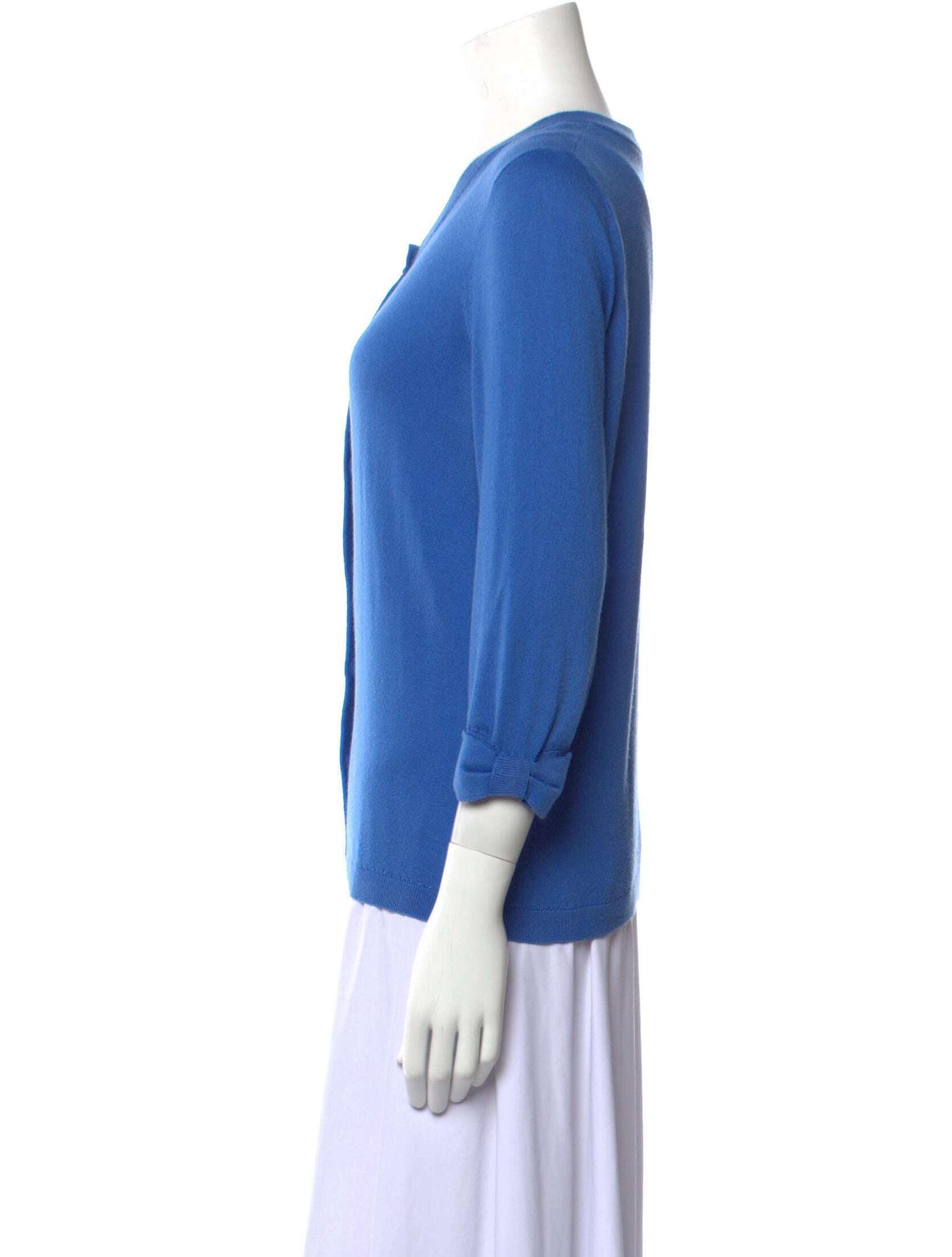 Kate Spade New York Embellished Wool Cardigan - Blue Knitwear, Clothing ...