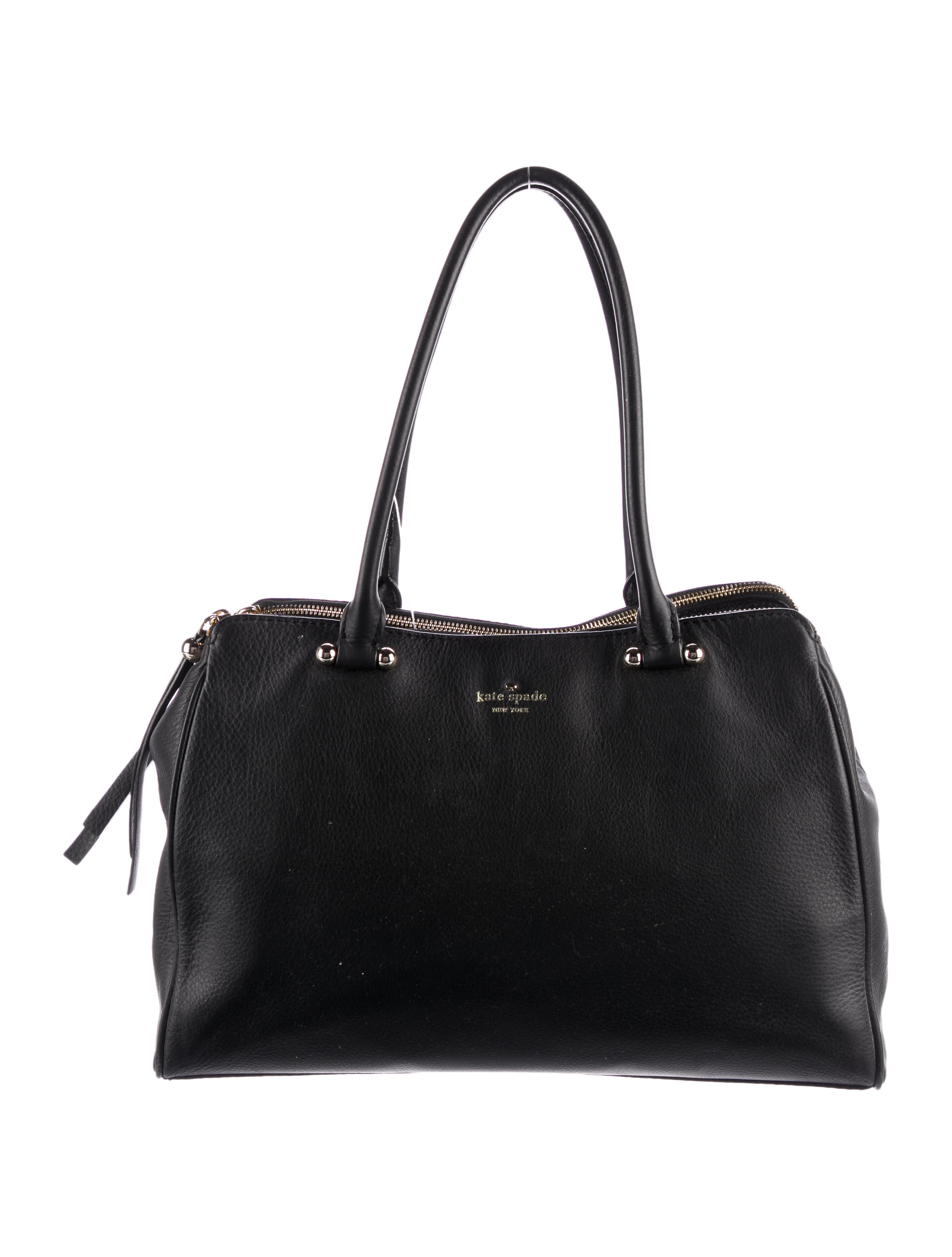 Kate Spade New York Canvas Leather-Trimmed Shoulder Bag - Black ...