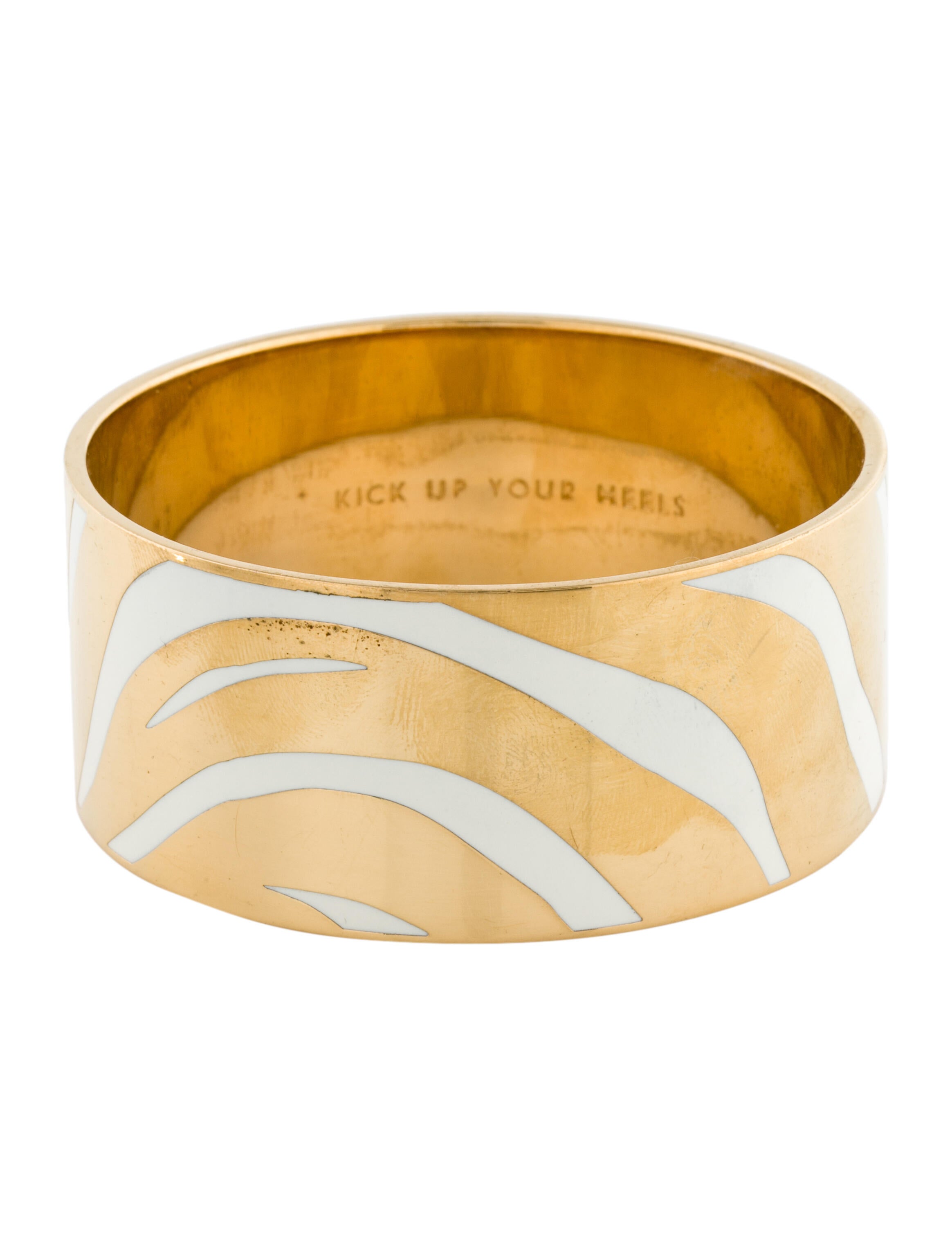 Kate Spade New York x Darcel Enamel Hinged Bangle - Black, Gold-Tone ...