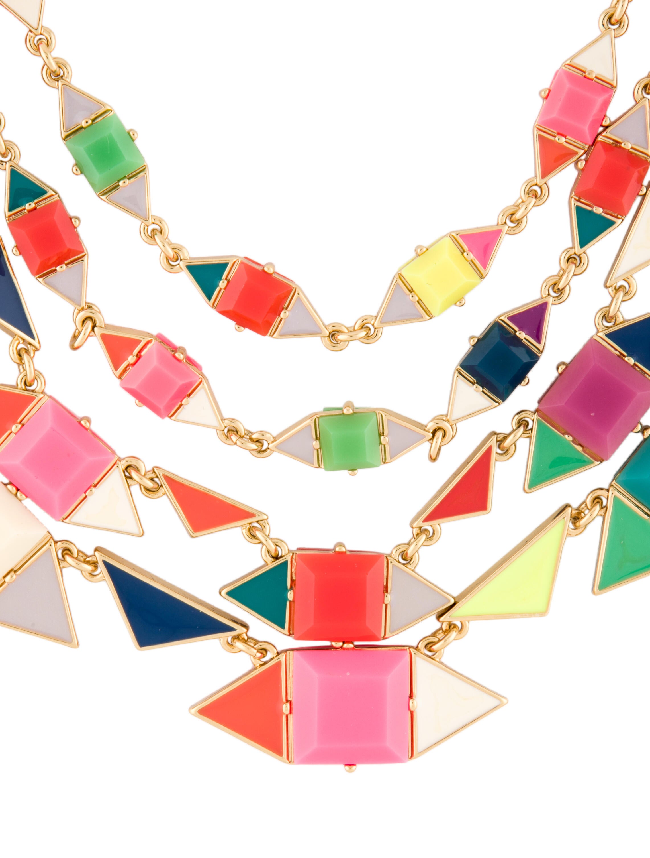Kate Spade New York Resin & Enamel Pueblo Tiles Multistrand Necklace X ...