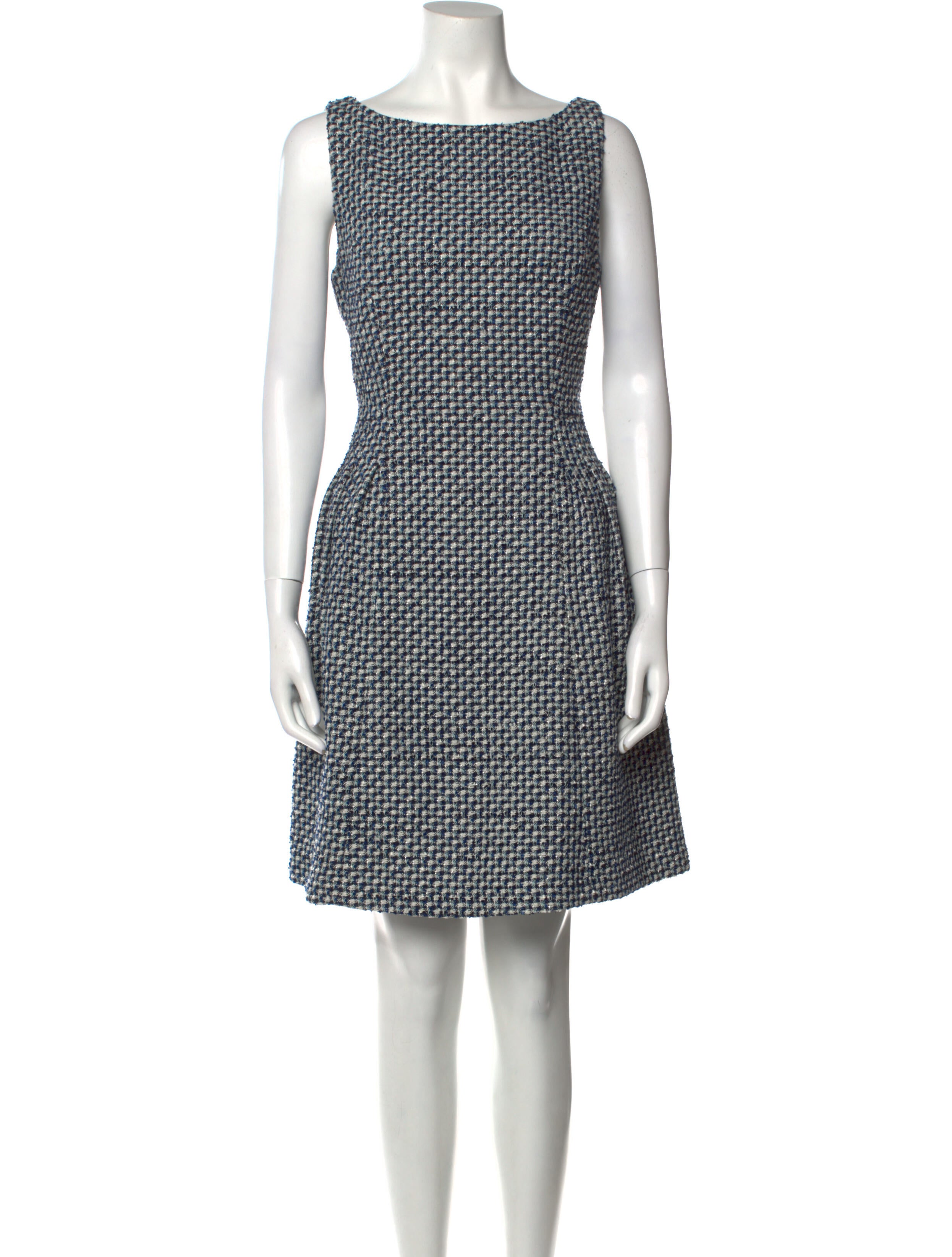Kate Spade New York Tweed Pattern Mini Dress - Blue Dresses, Clothing ...