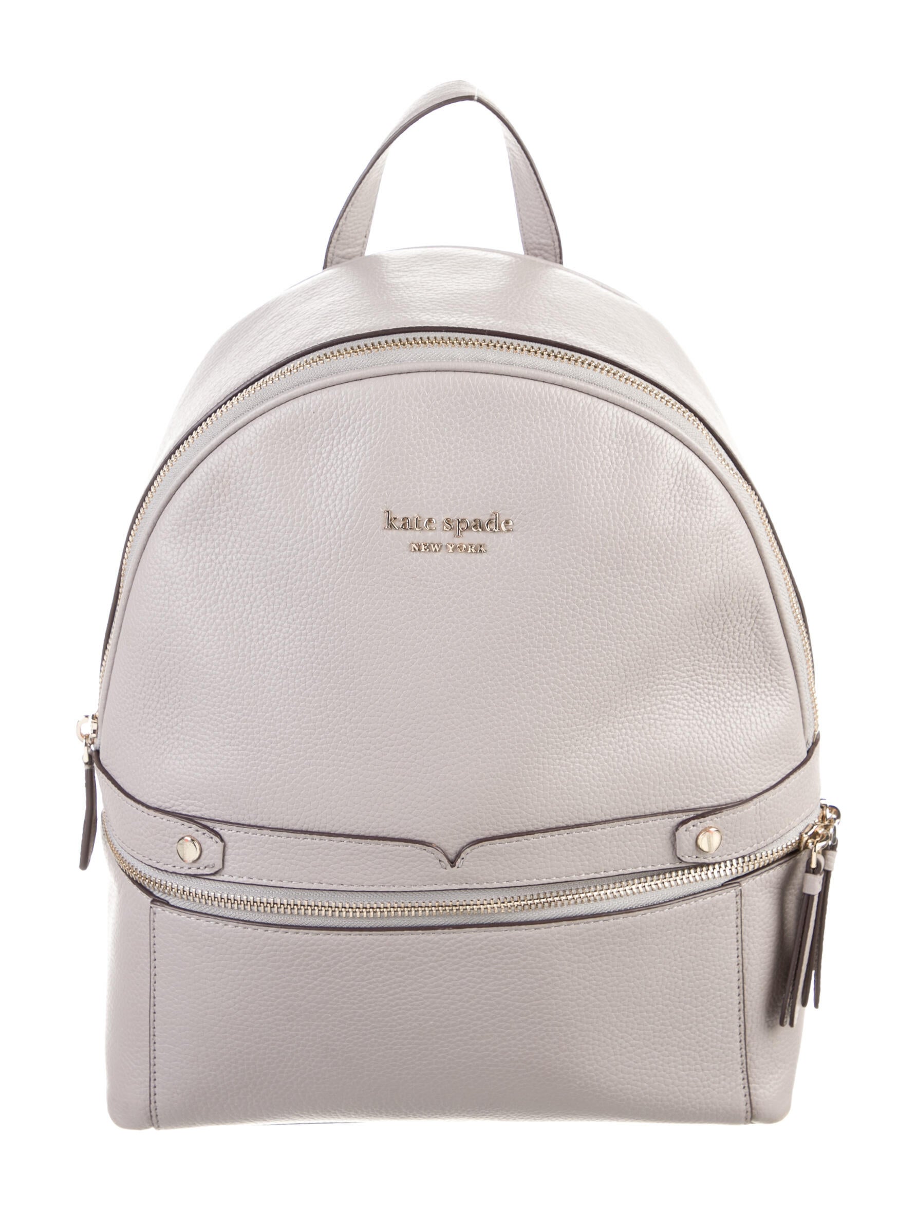 Kate Spade New York Leather Backpack - Grey Backpacks, Handbags ...