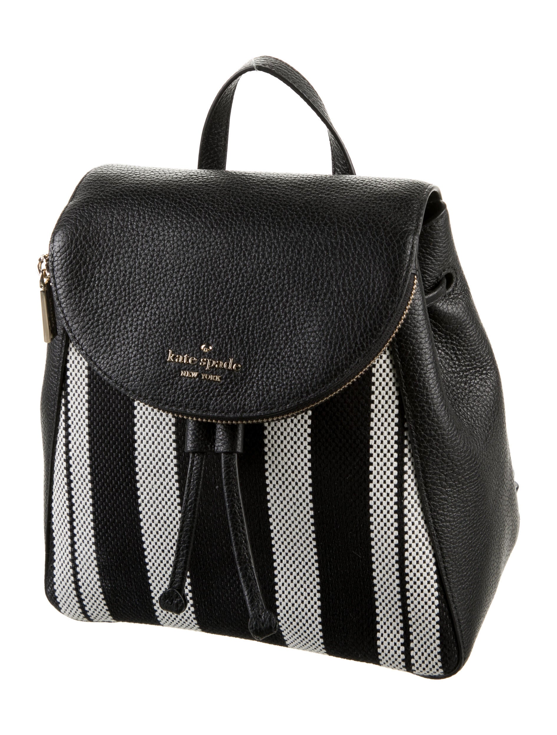 Kate Spade New York Canvas Leather-Trimmed Backpack - Black Backpacks ...