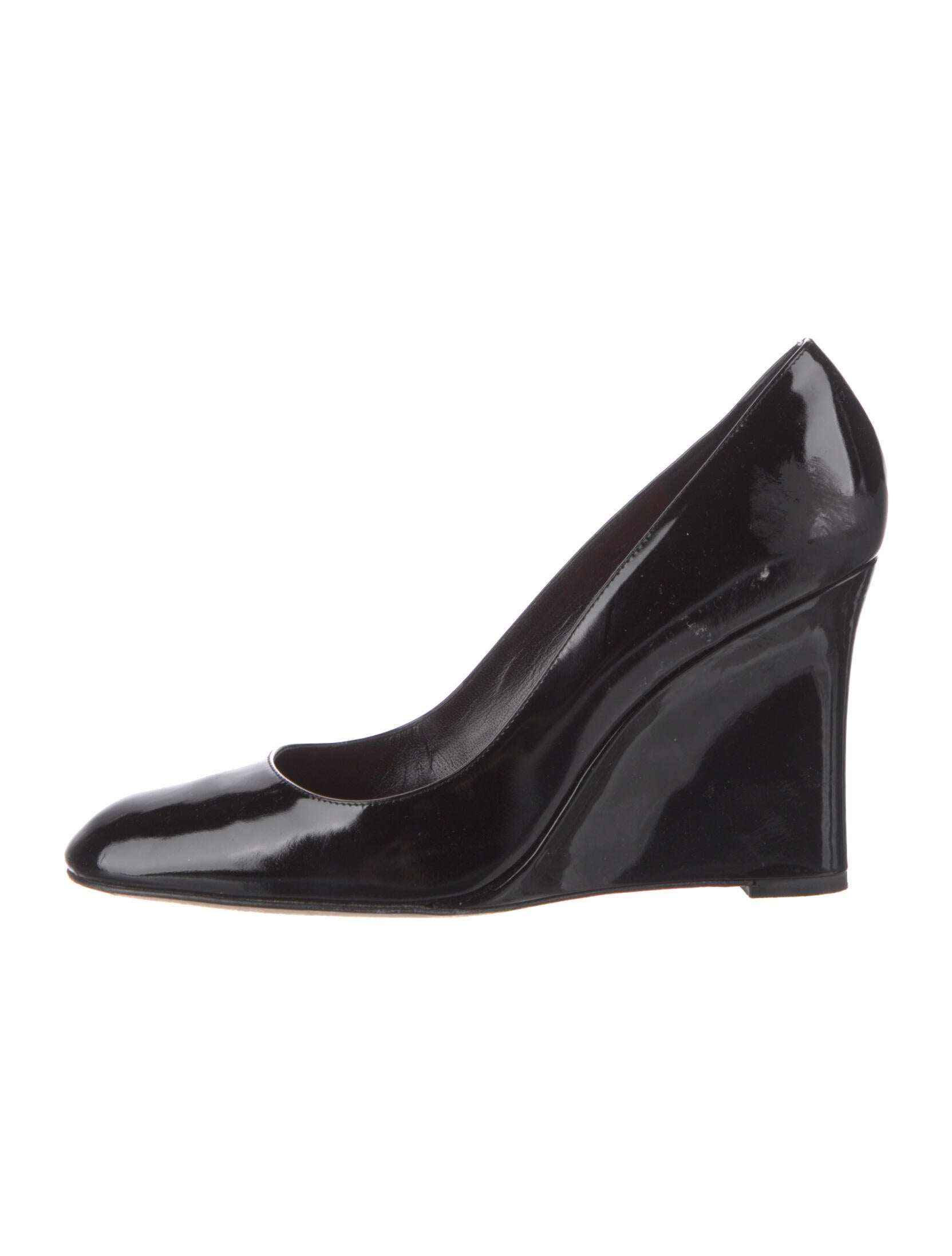 Kate Spade New York Patent Leather Round-Toe Pumps - Black Pumps, Shoes ...