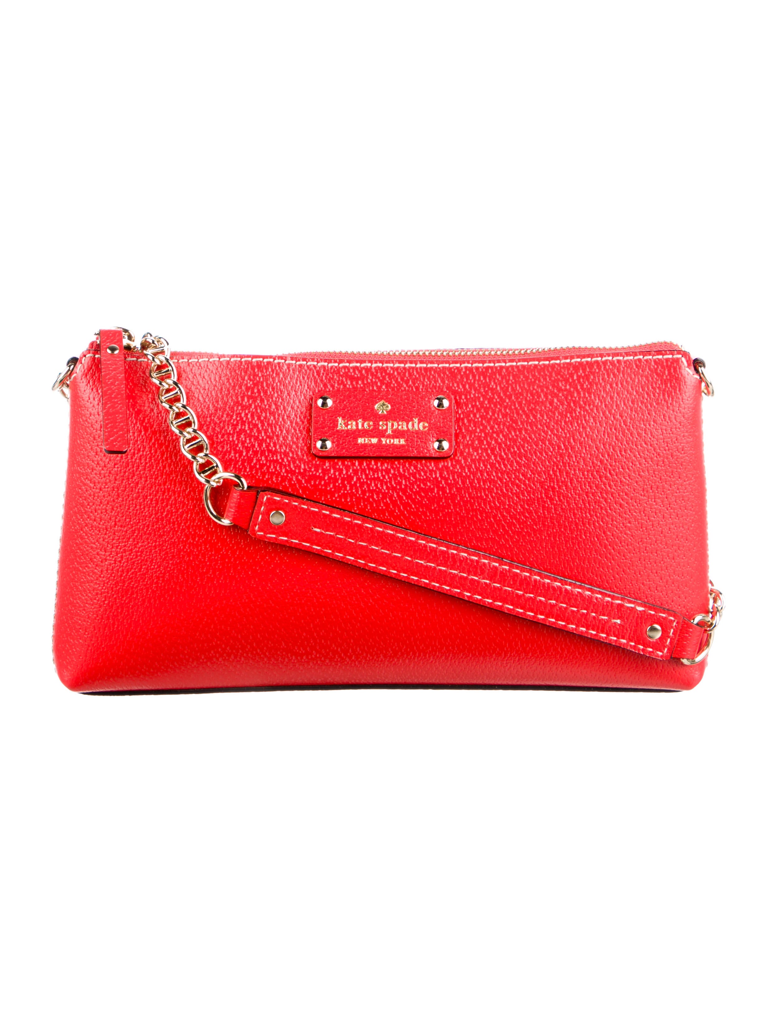 Kate Spade New York Leather Chain-Link Shoulder Bag - Red Shoulder Bags ...