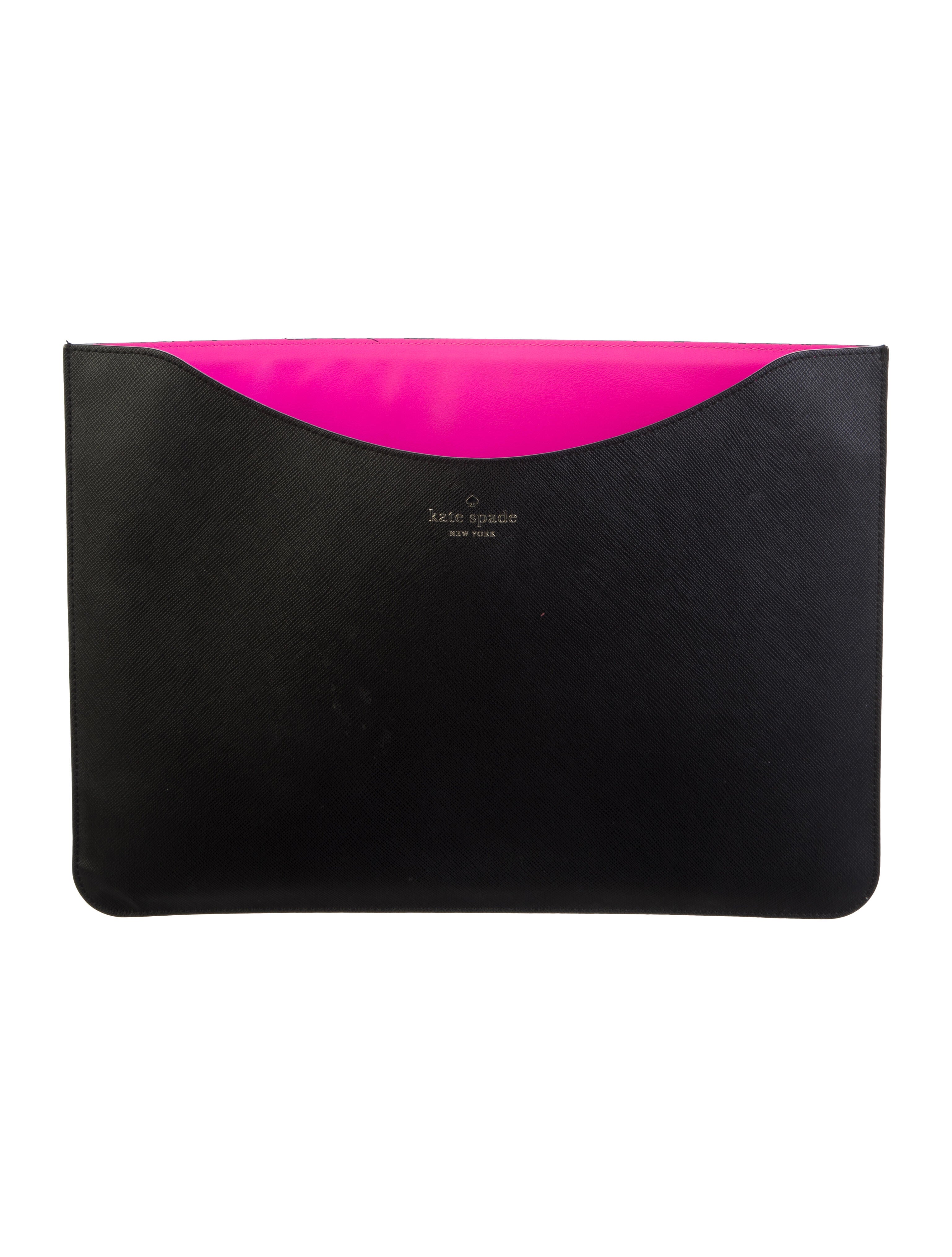 Kate Spade New York Leather Laptop Sleeve - Black Technology ...