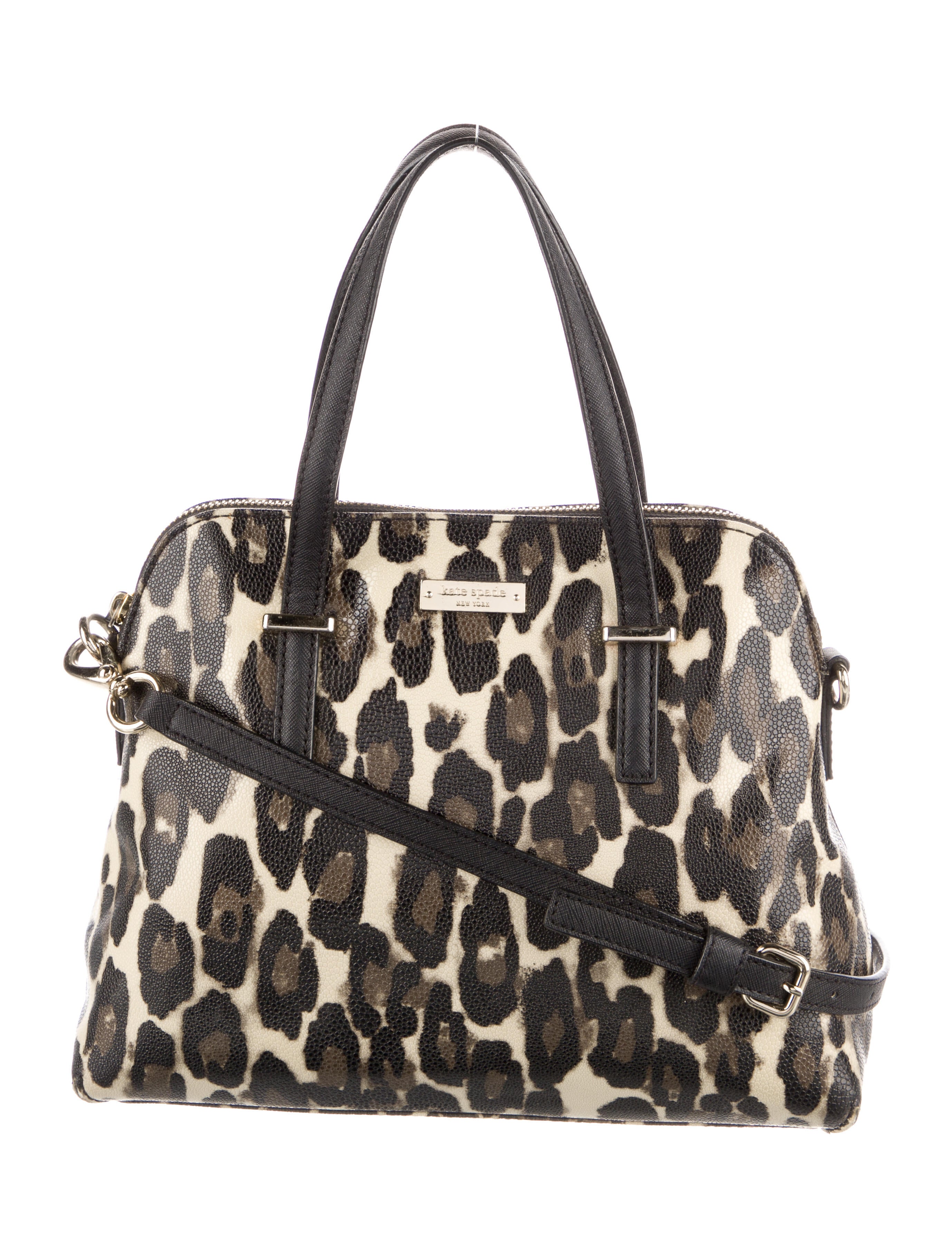 Kate Spade New York Leather Animal Print Handle Bag - Neutrals Handle ...