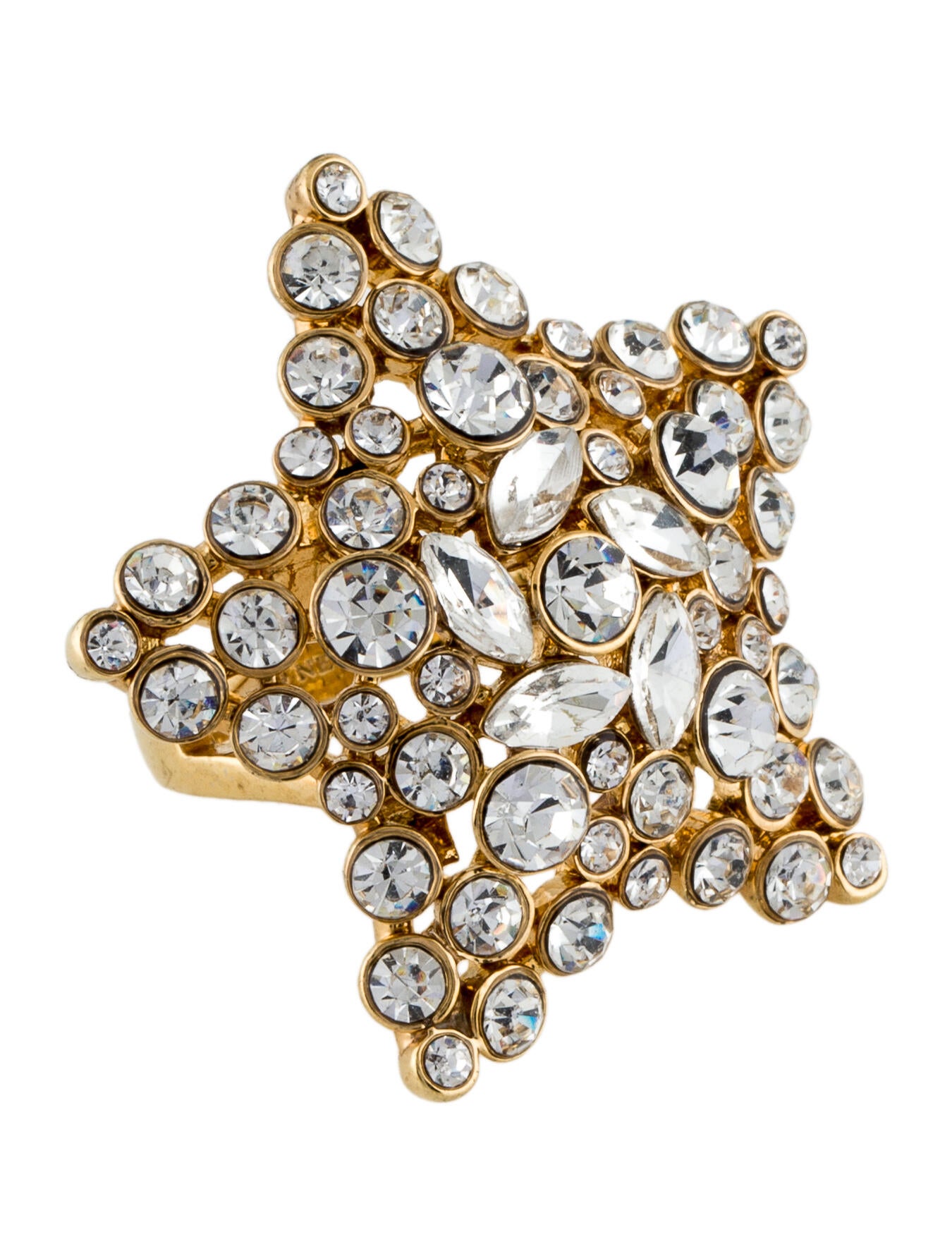 Kate Spade New York Crystal Star Cocktail Ring - Gold-Tone Metal ...