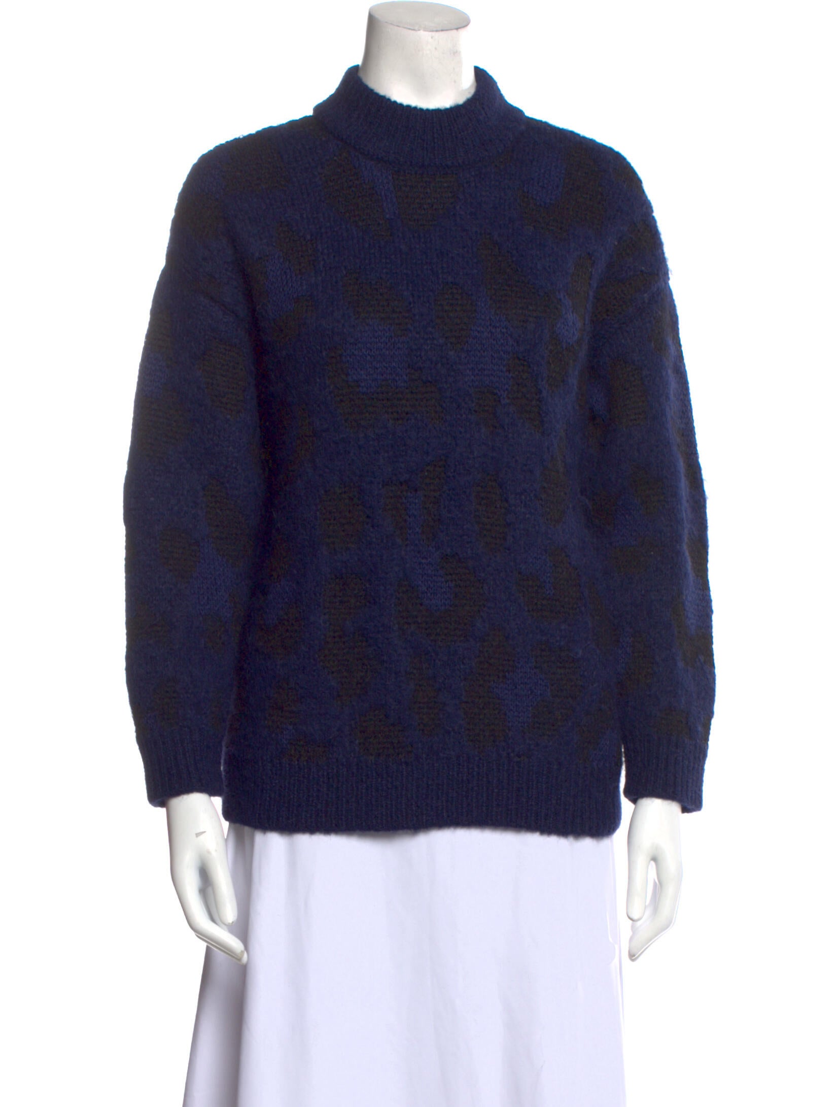 Kate Spade New York Floral Intarsia Long Sleeve Sweater w/ Tags - Blue ...