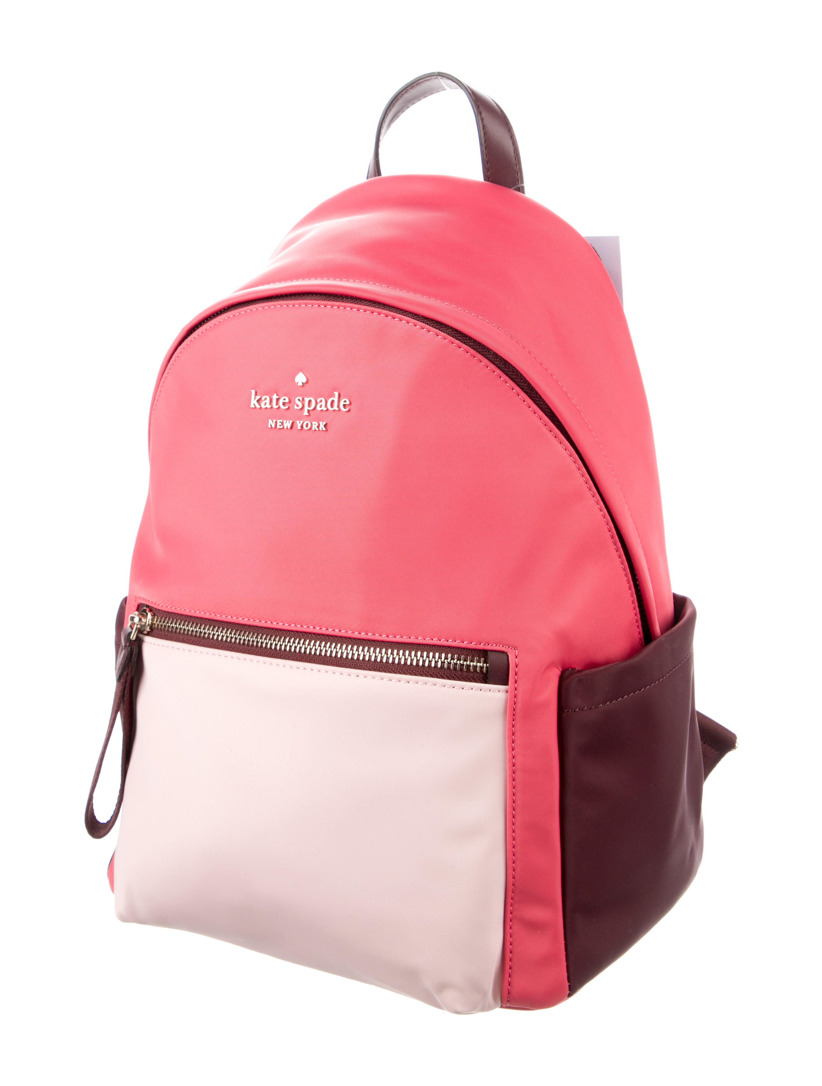 Kate Spade New York Nylon Leather-Trimmed Backpack w/ Tags - Pink ...