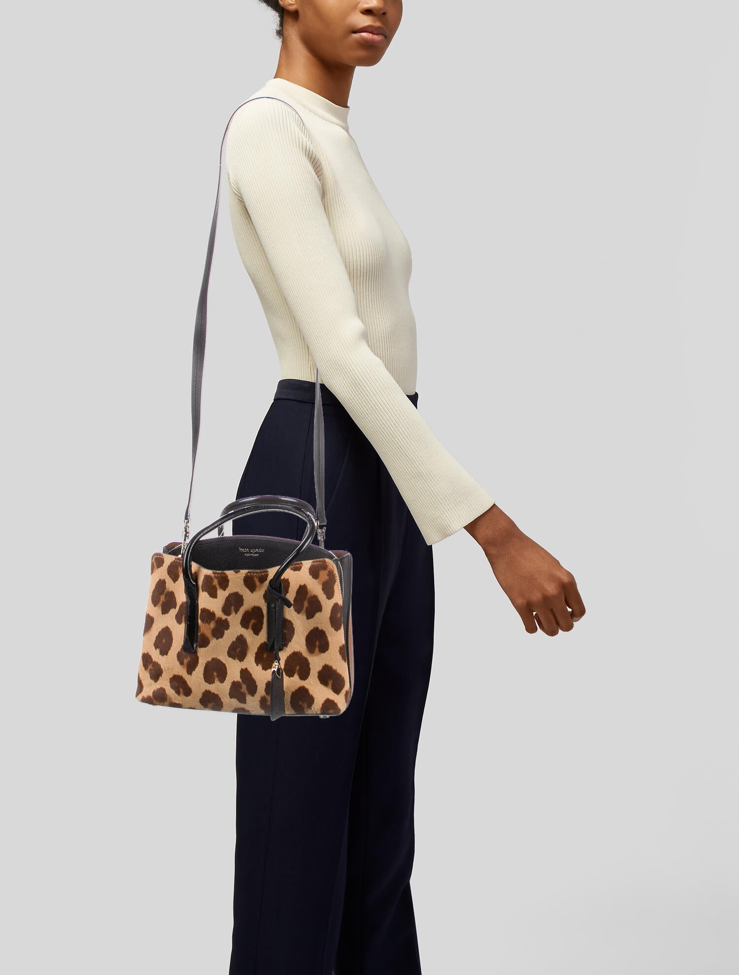 Kate Spade New York Leather-trimmed Ponyhair Crossbody Bag - Brown ...