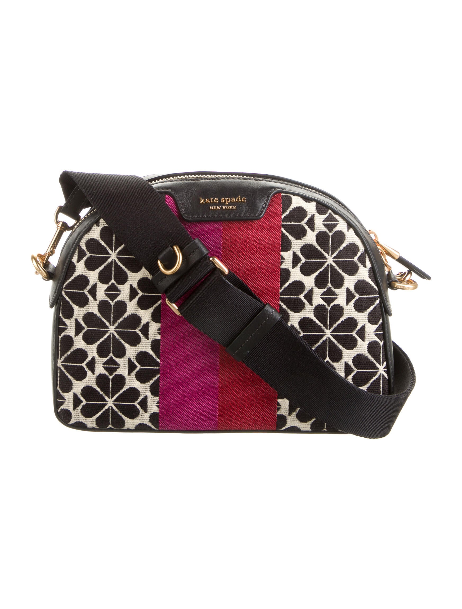 Kate Spade New York Saffiano PVC Glitter Crossbody Bag - Black ...