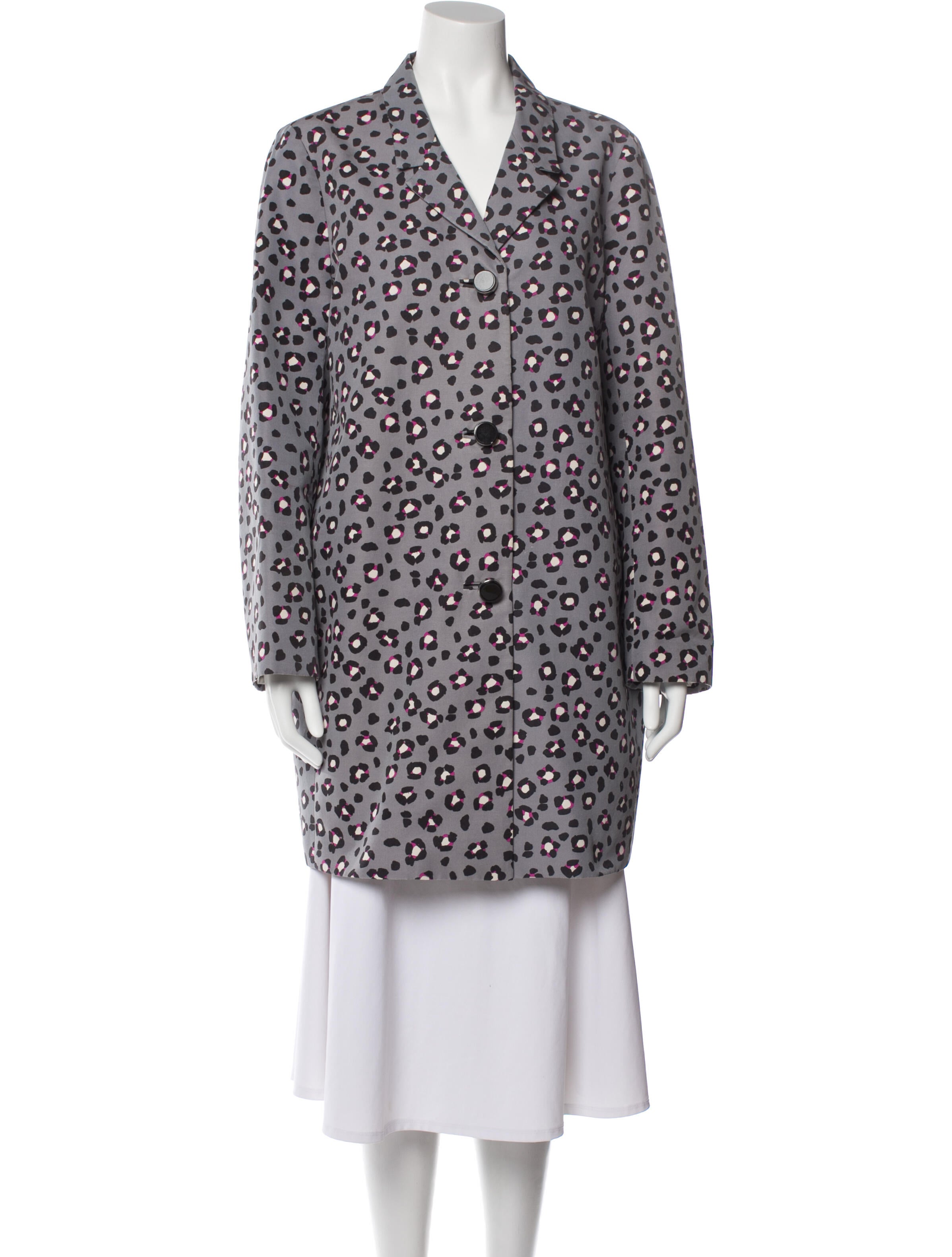 Kate Spade New York Animal Print Coat - Grey Coats, Clothing ...