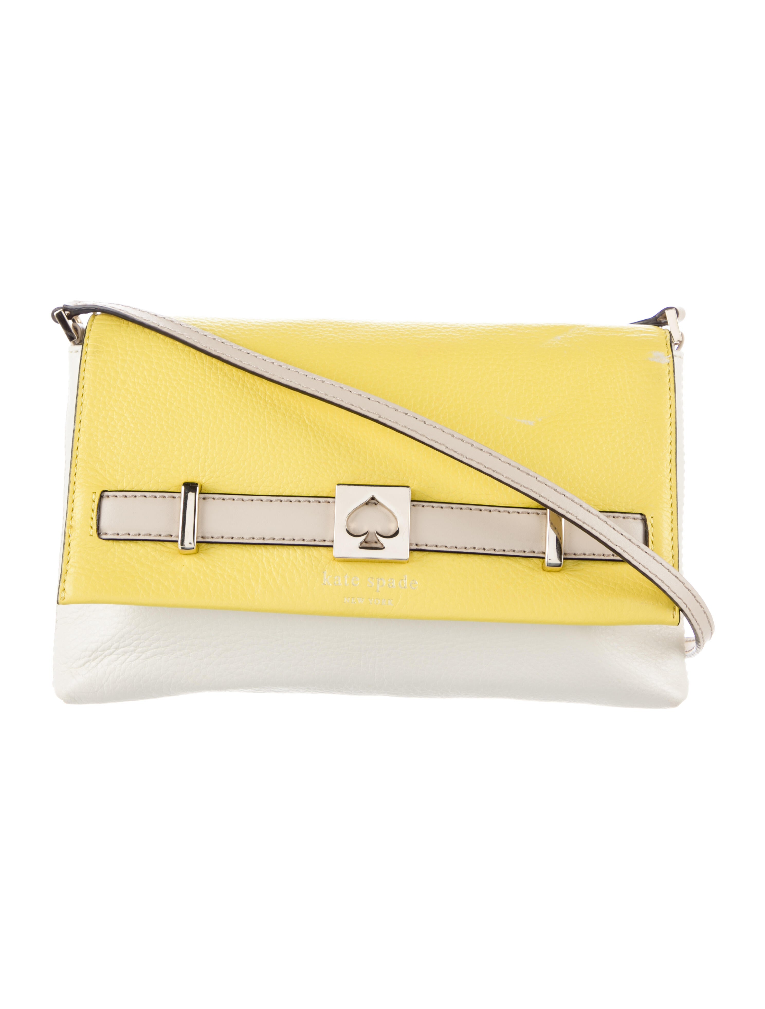 Kate Spade New York Textured Leather Crossbody Bag - Yellow Crossbody ...