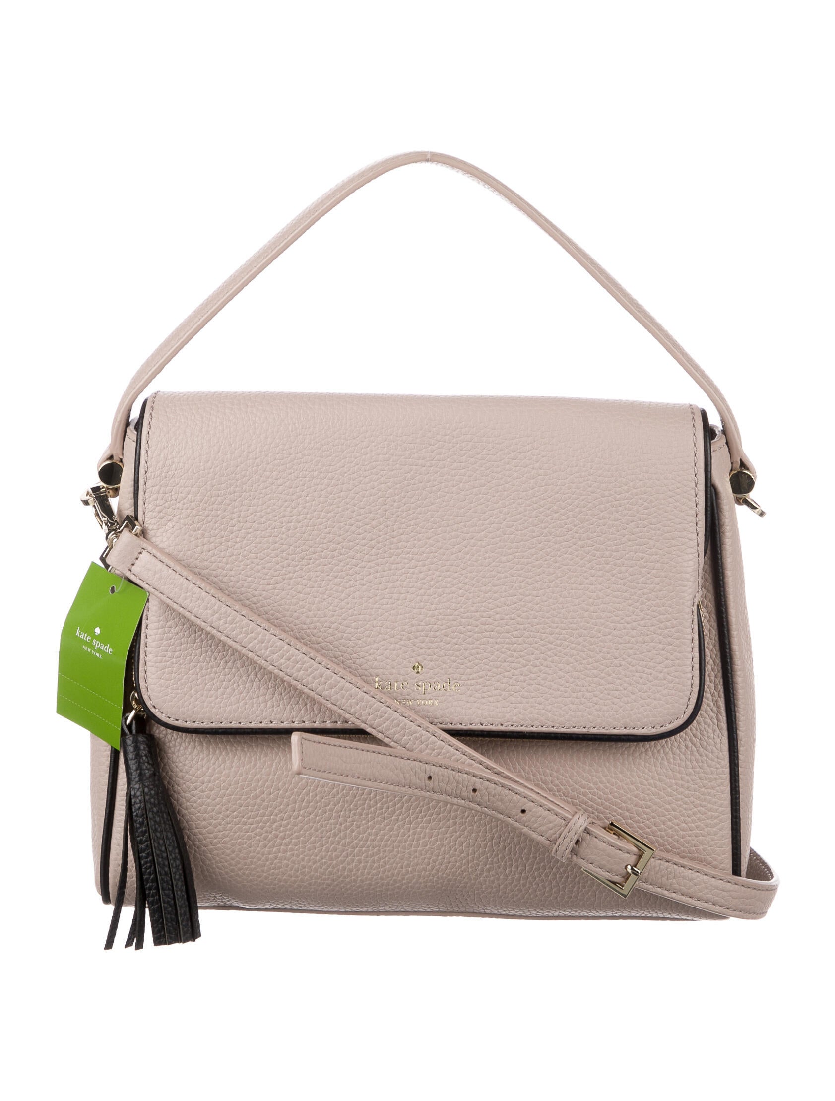 Kate Spade New York Zip Up Leather Shoulder Bag - Neutrals Shoulder ...
