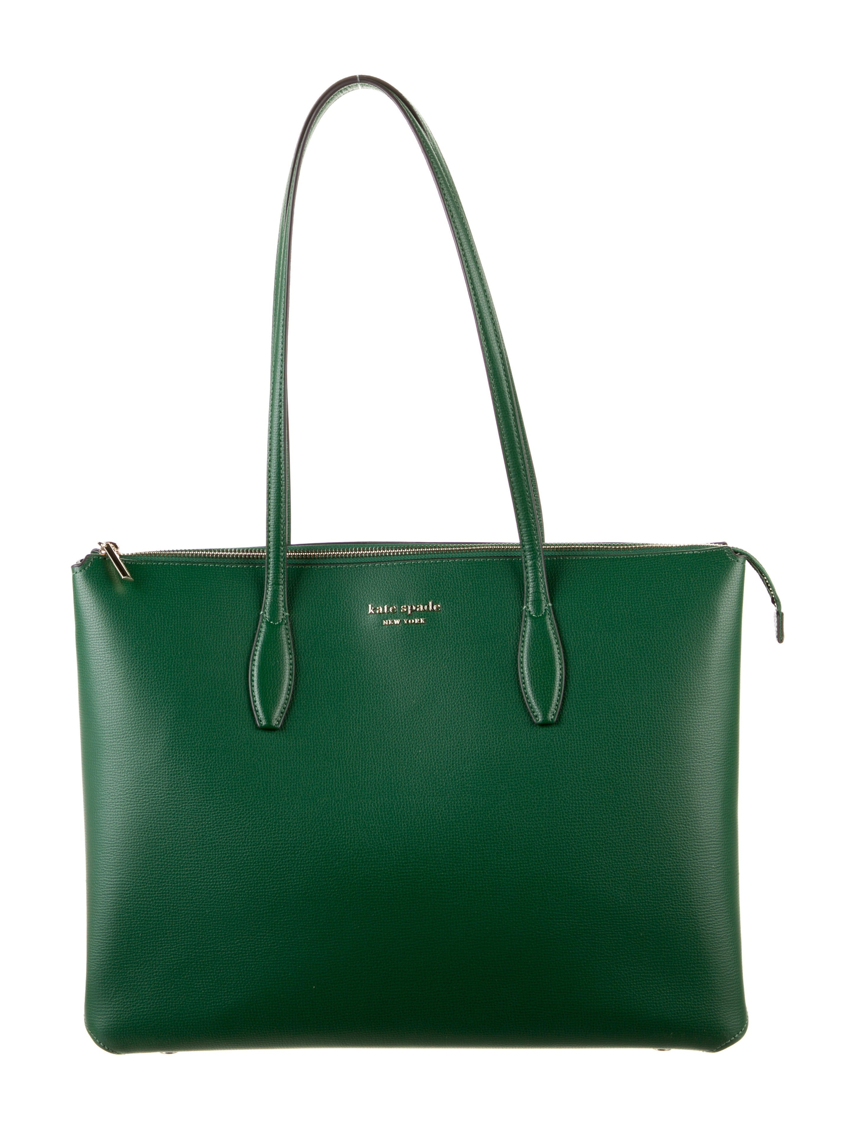 Kate Spade New York Leather Tote Bag - Green Totes, Handbags ...