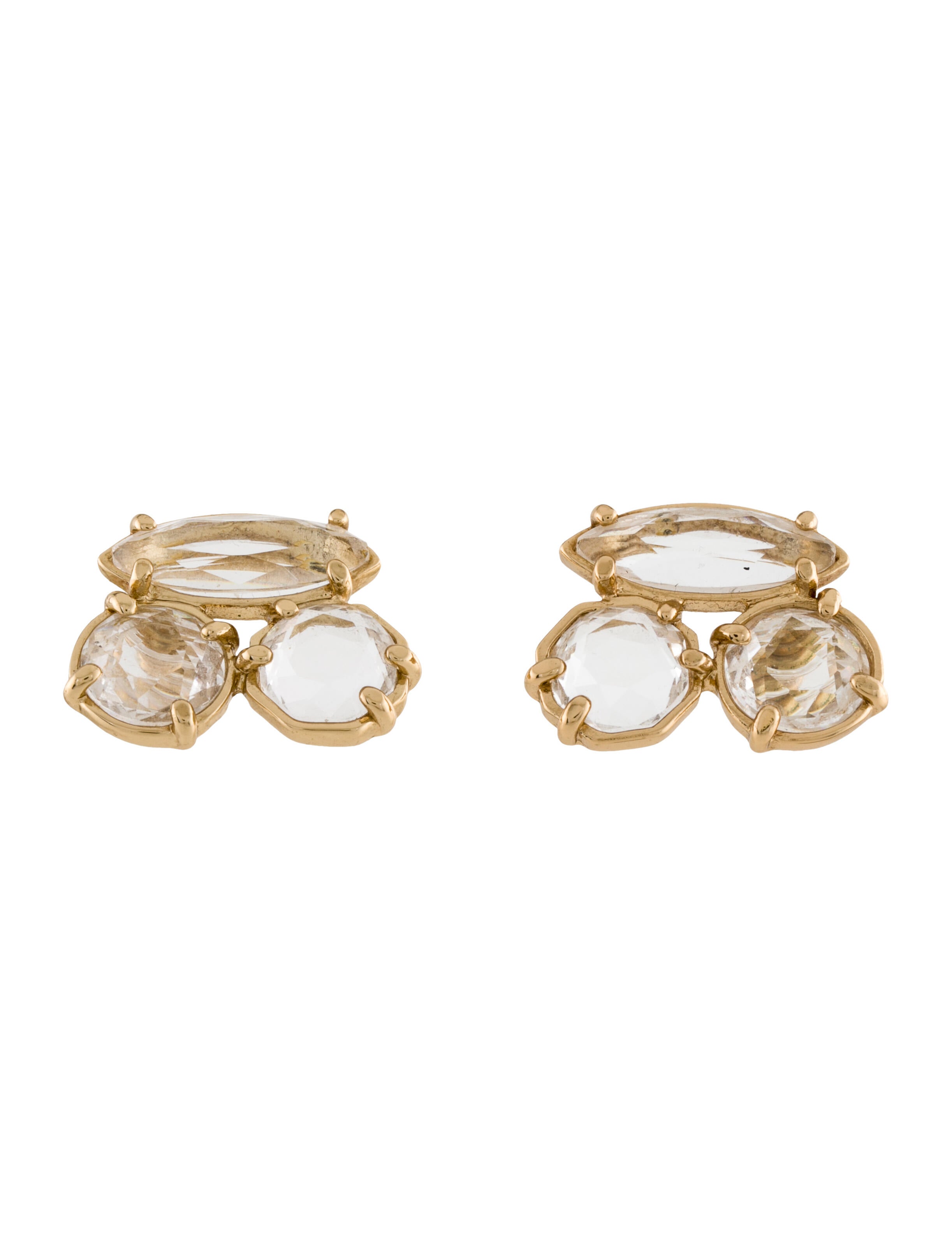 Kate Spade New York Crystal Cluster Stud Earrings - Clear, Gold-Tone ...