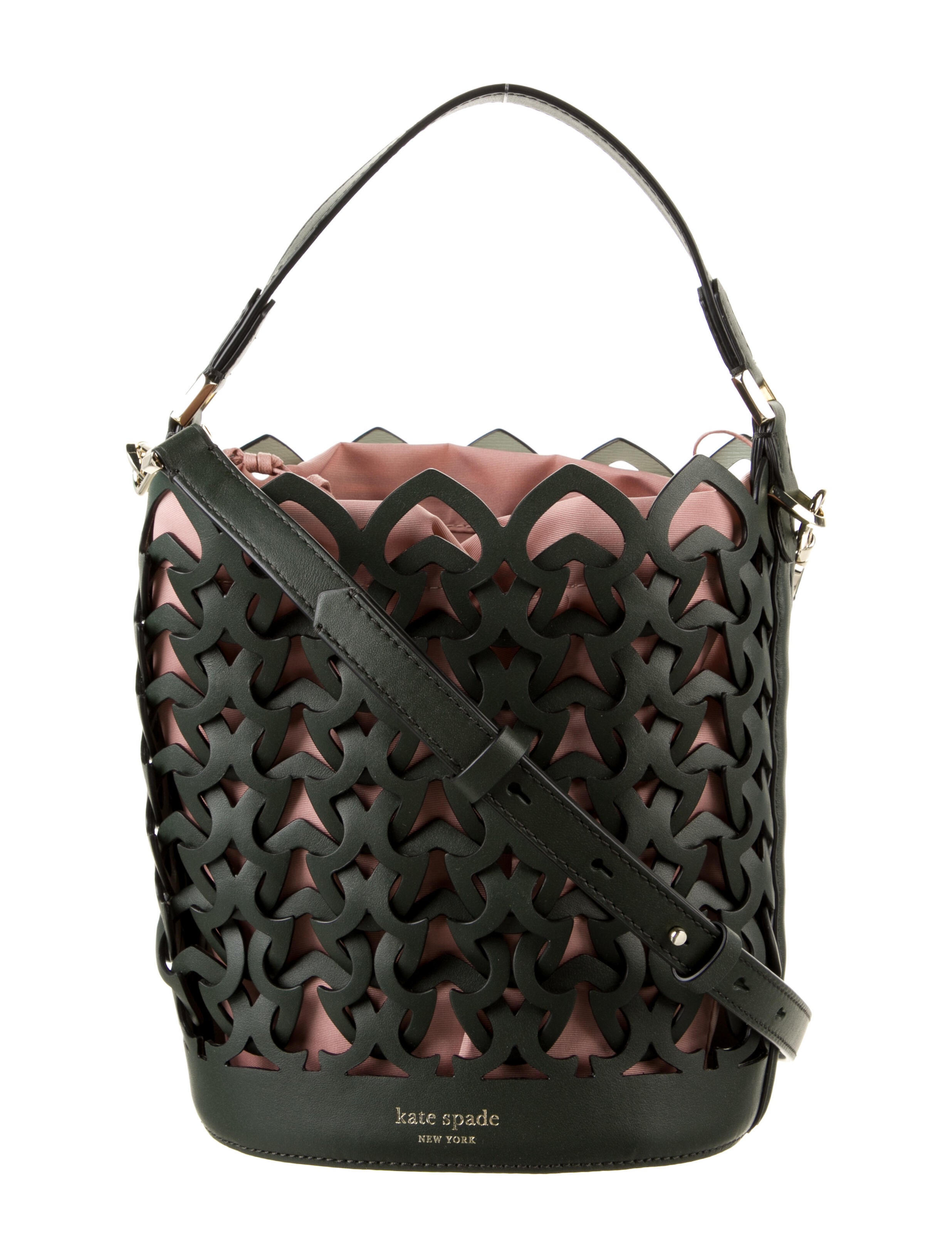 Kate Spade New York Leather Bucket Bag - Green Bucket Bags, Handbags ...