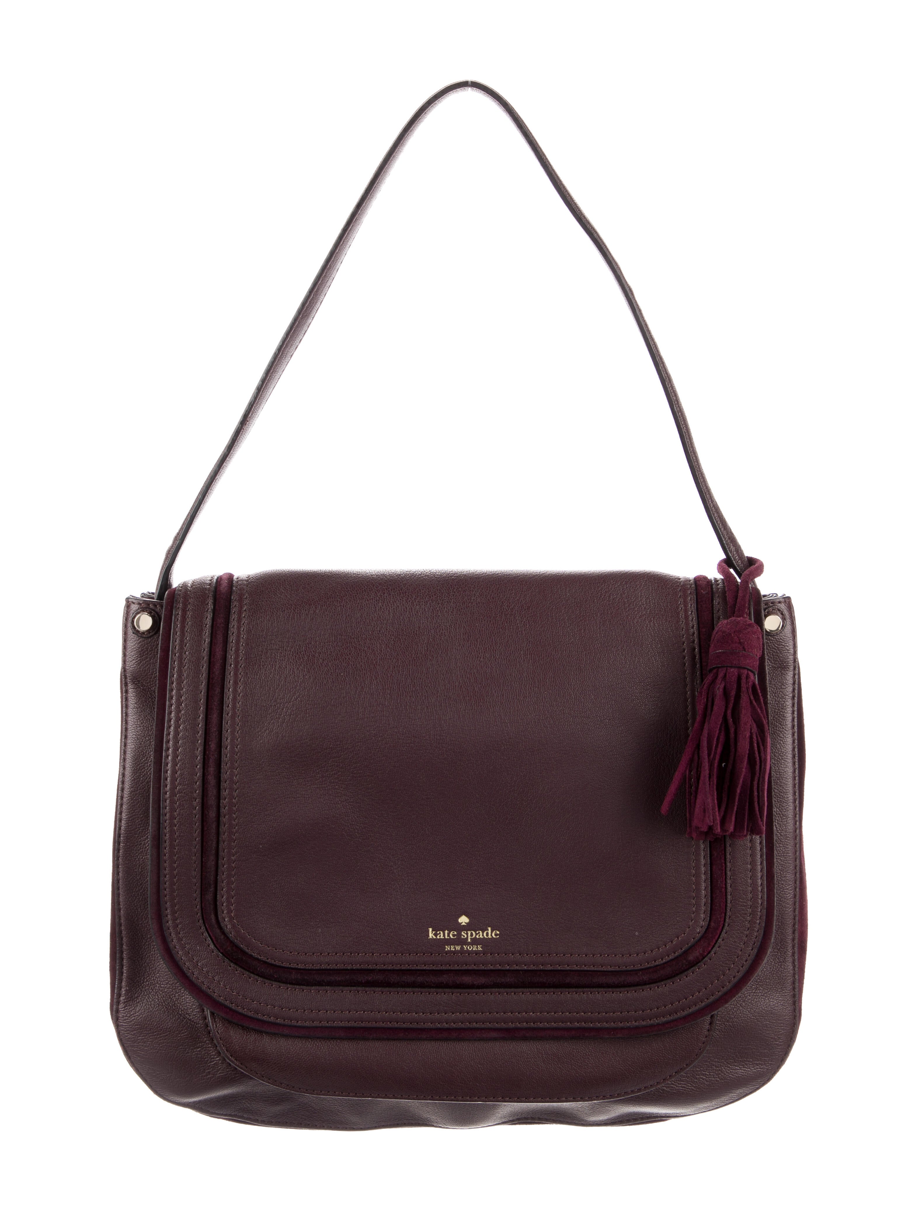 Kate Spade New York Suede Shoulder Bag - Burgundy Shoulder Bags ...