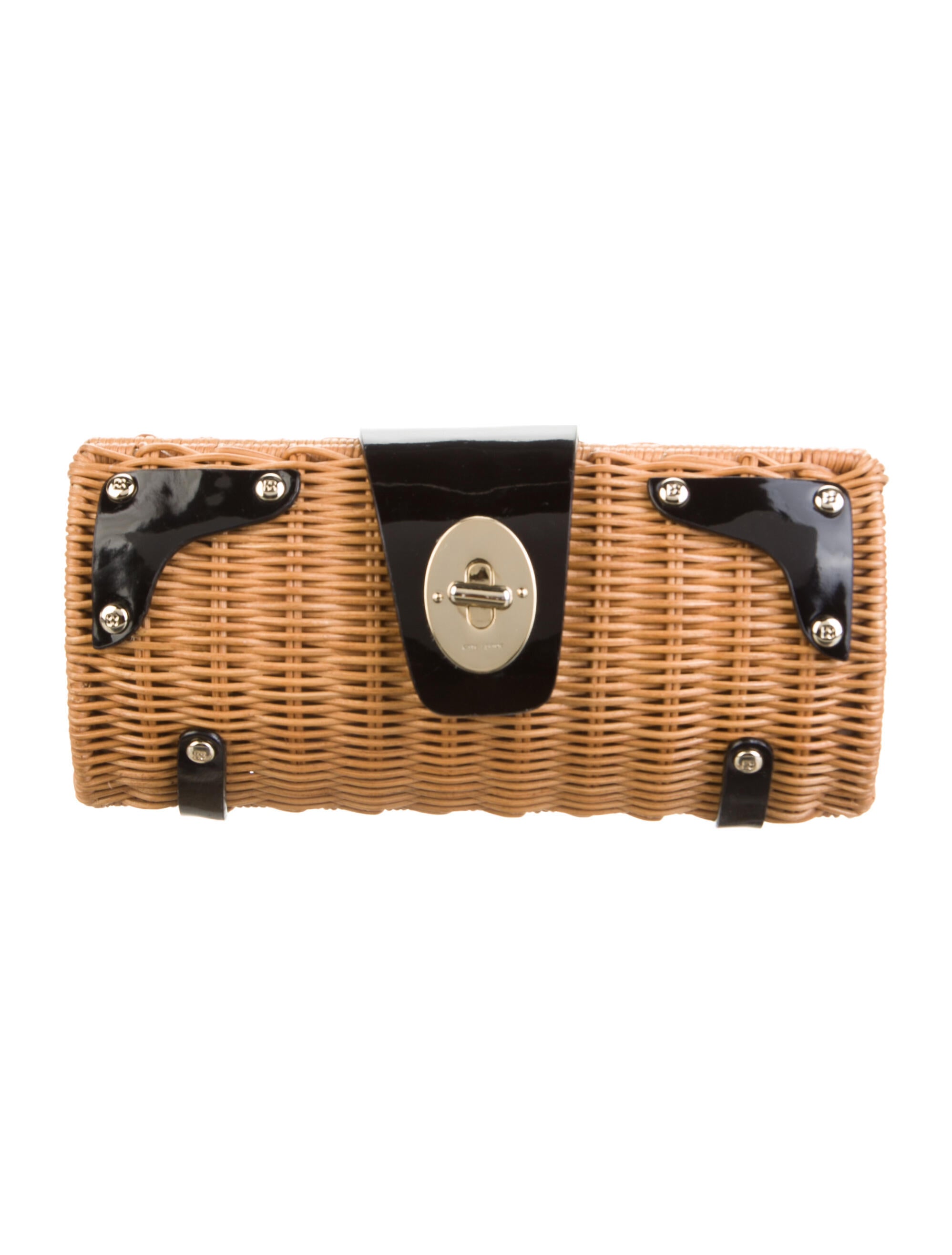 Kate Spade New York Rattan Turn Lock Clutch - Neutrals Clutches ...