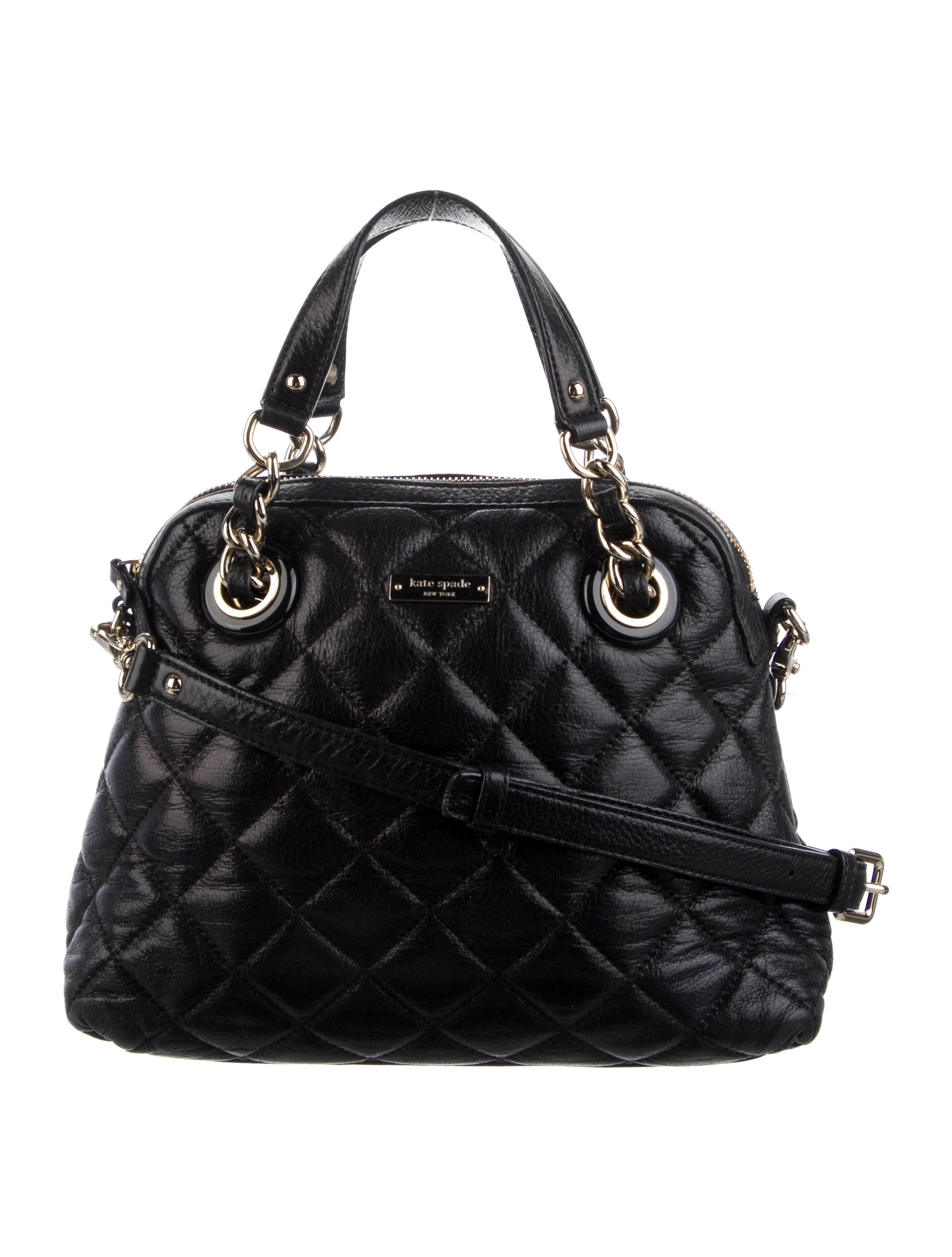 Kate Spade New York Quilted Leather Satchel - Black Satchels, Handbags ...